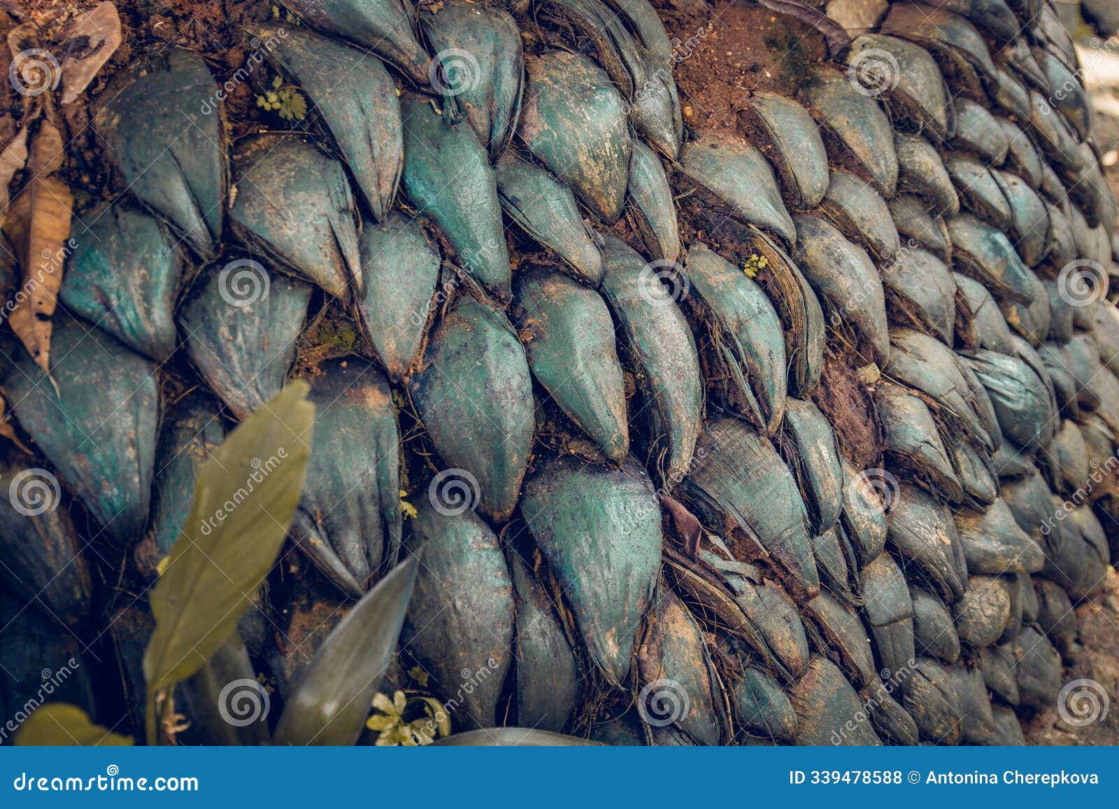 Green Overlapping Natural Stone-like Structures Stock Photo - Image of ...