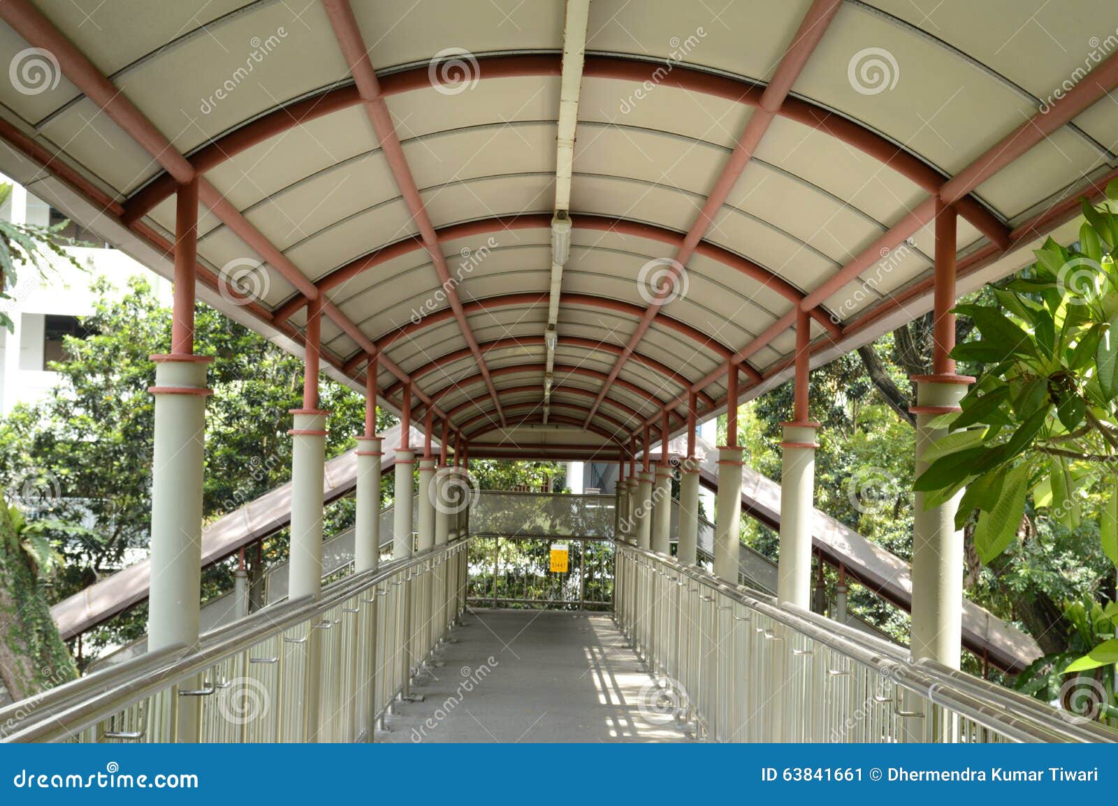 Green Overpass Footpath for Pedestrian in Highway Stock Image - Image ...