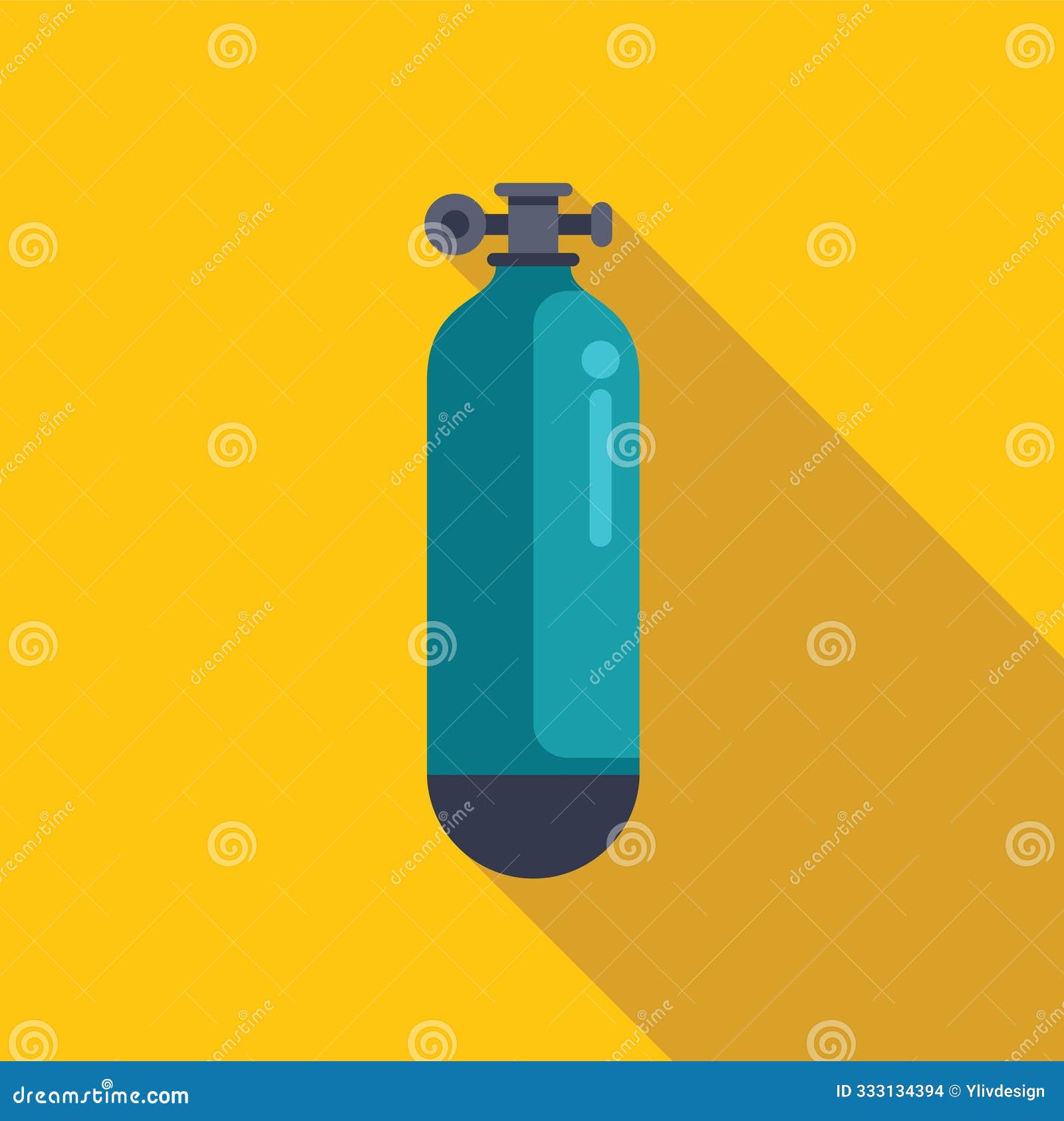 Green Oxygen Cylinder With Stretcher Vector Illustration On White ...