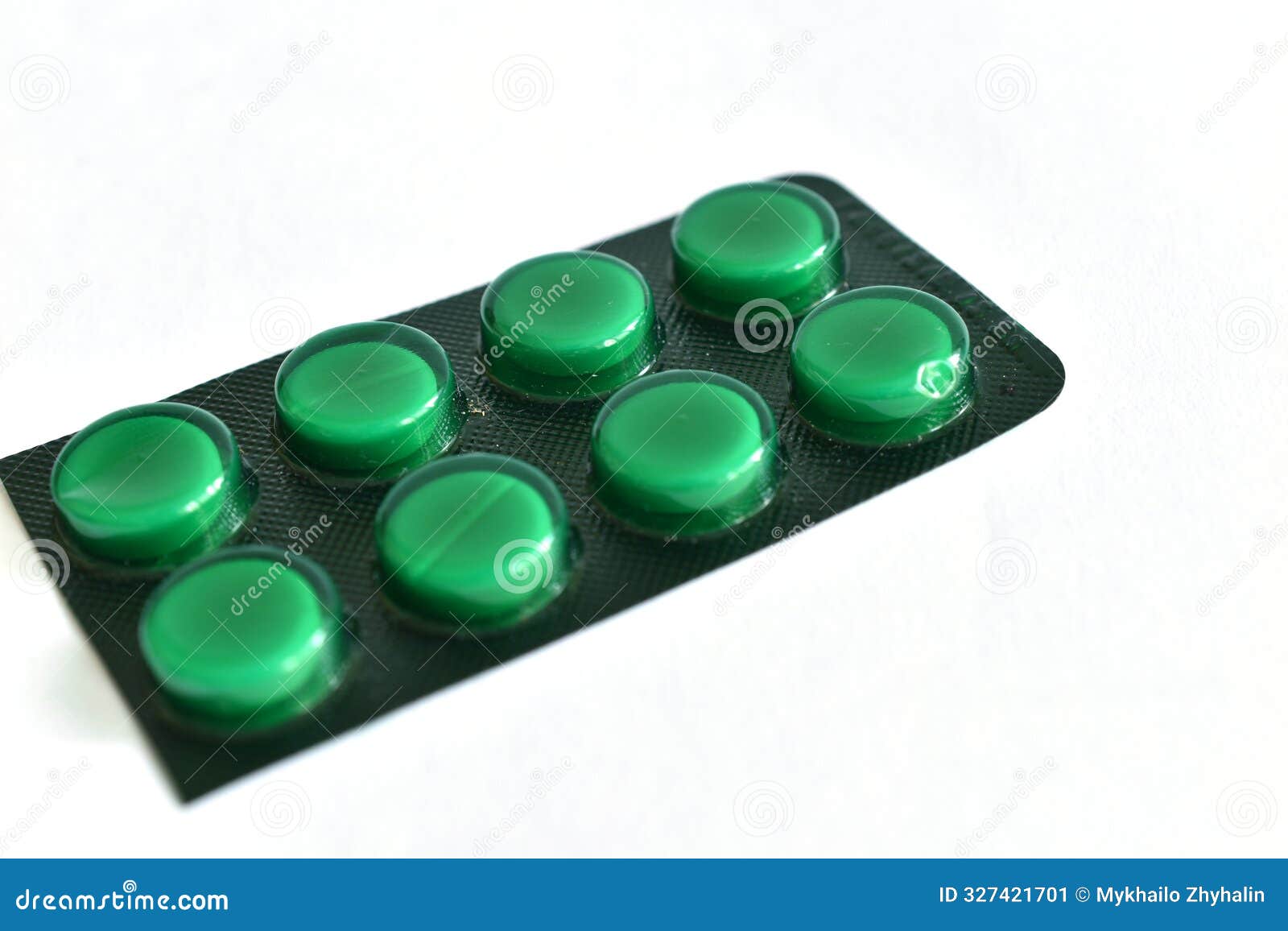 Green Packaging with Tablets Stock Image - Image of pain, antibiotic ...
