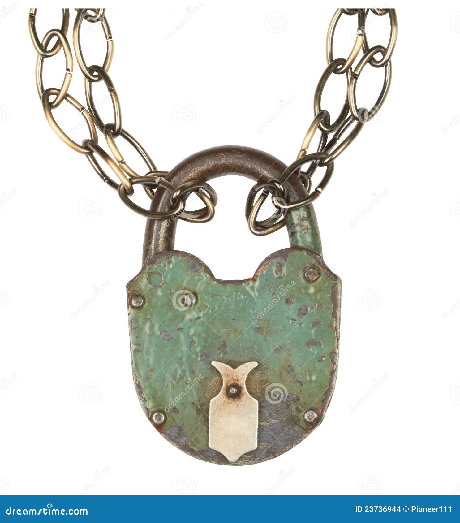 Green padlock stock photo. Image of metal, atmosphere - 23736944