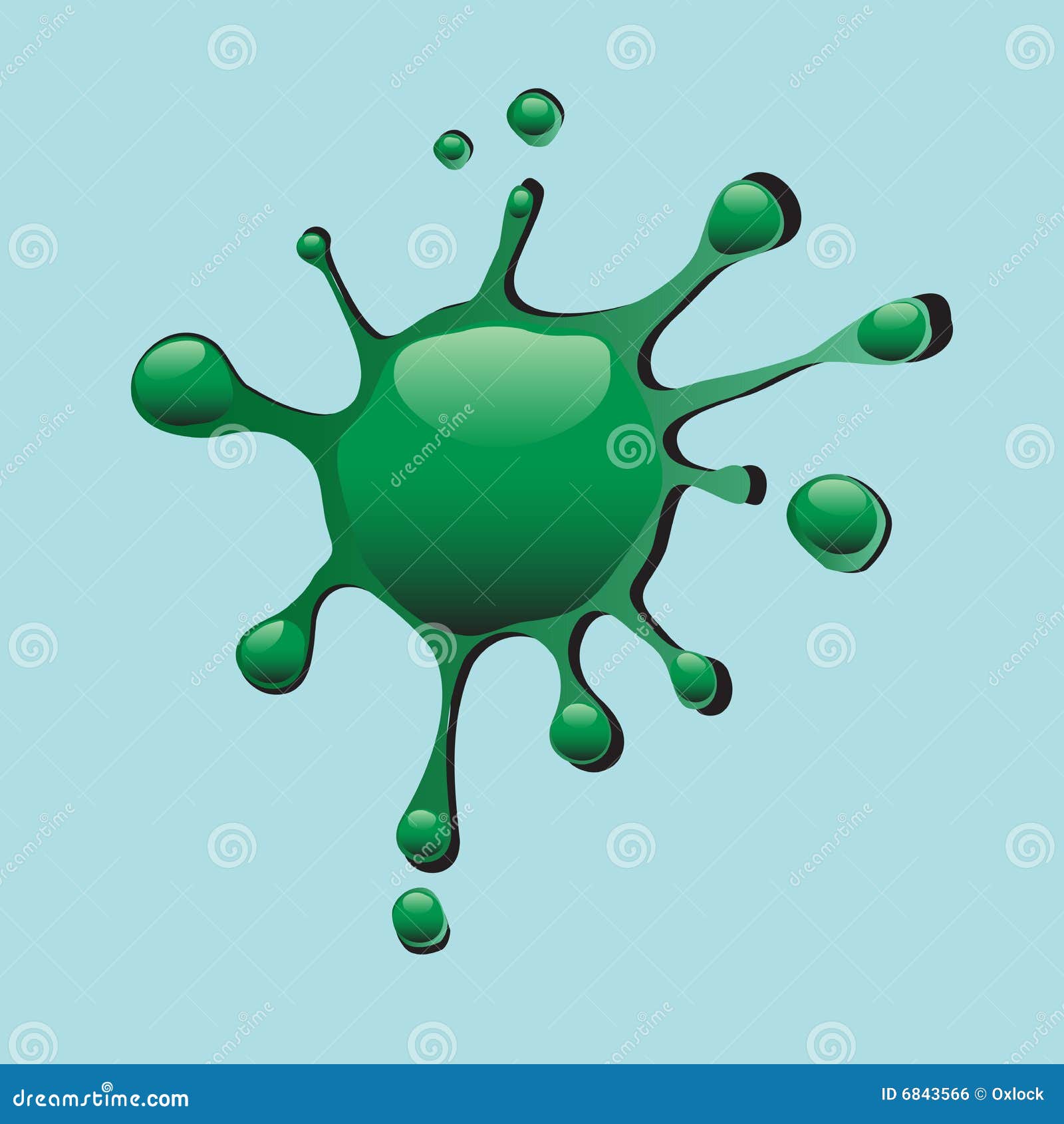Green paint stock vector. Illustration of element, spot - 6843566