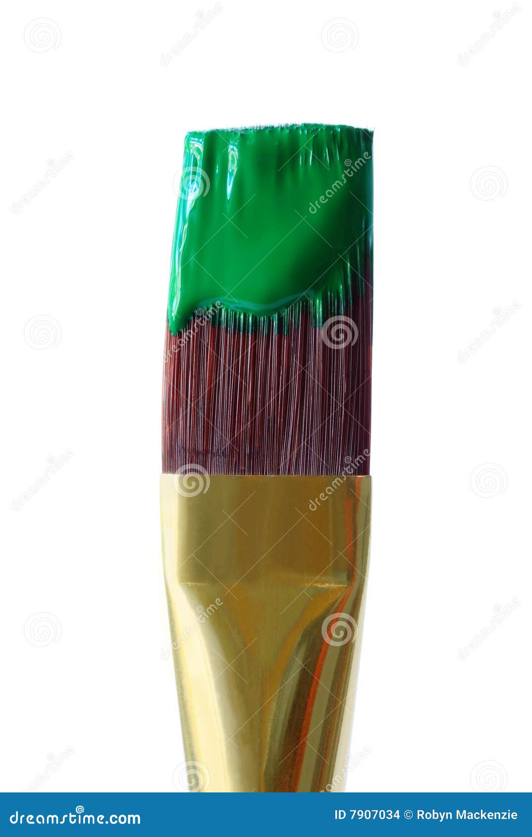Green Paint on Artist S Paintbrush Stock Photo - Image of acrylic, drip ...
