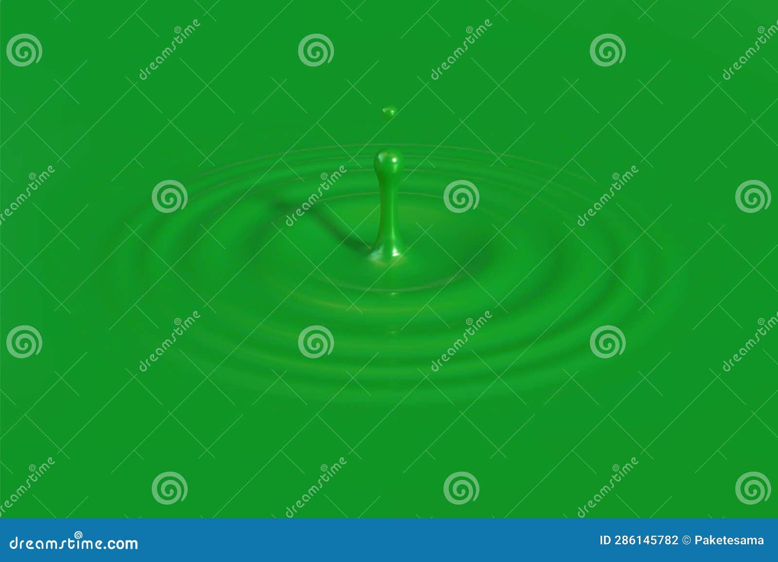 Green Paint Drop Falling on Surface Background Stock Vector ...