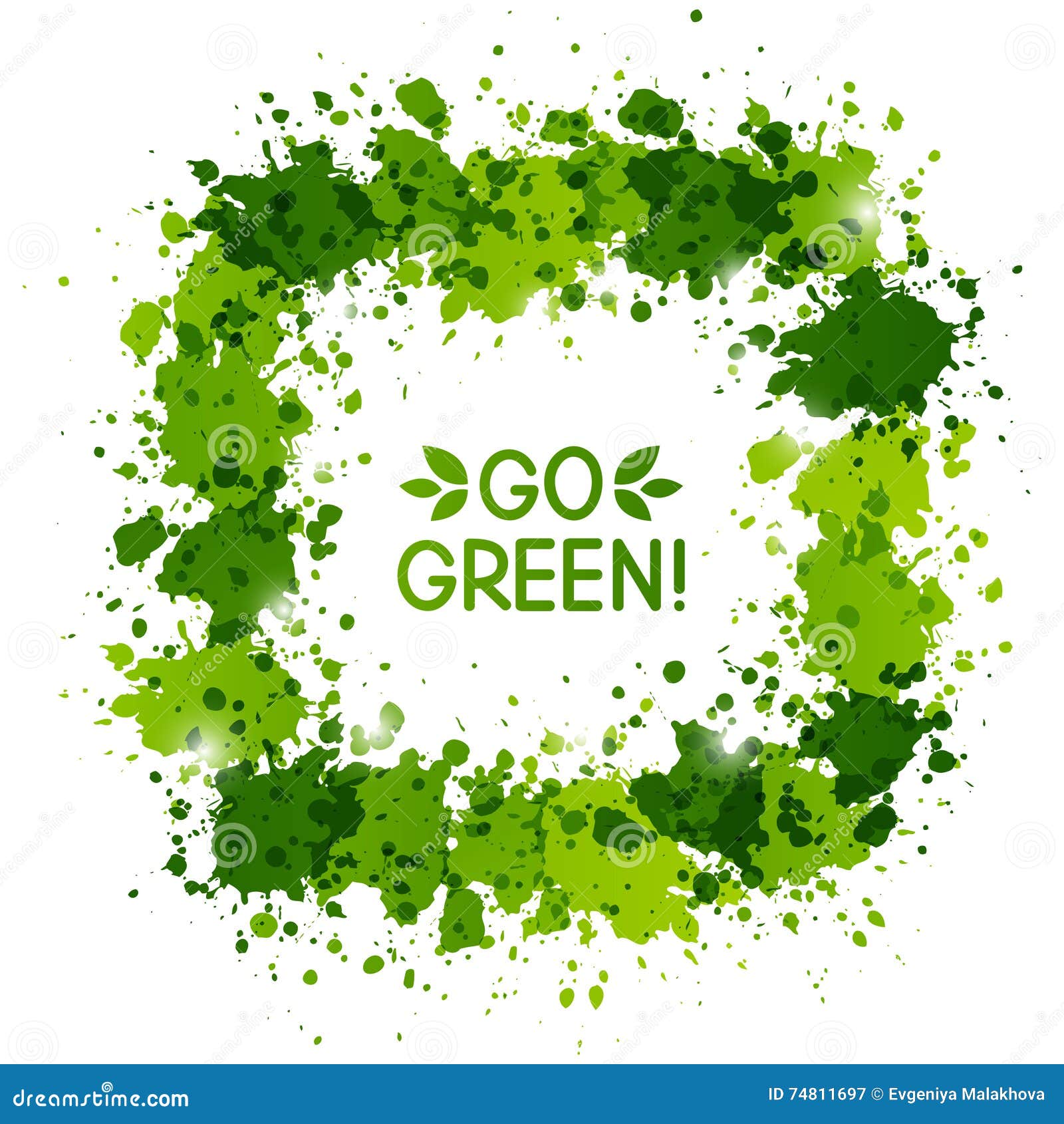 Green paint frame stock vector. Illustration of template - 74811697