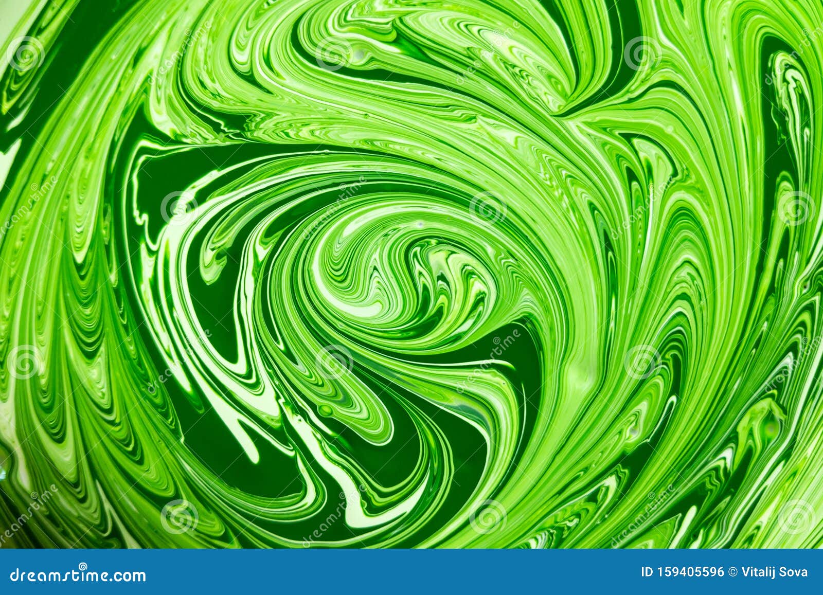 Green Paint Pattern with Cyclical Swirls Stock Illustration ...
