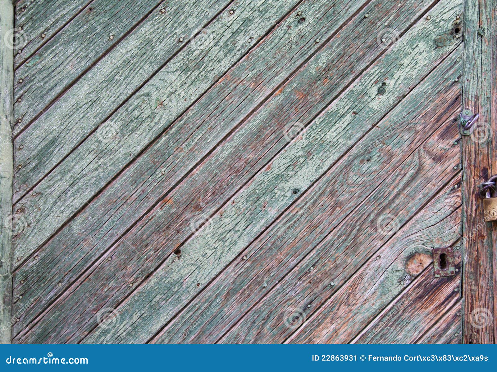 Green Paint Peeling from a Wooden Panel Stock Image - Image of entrance ...