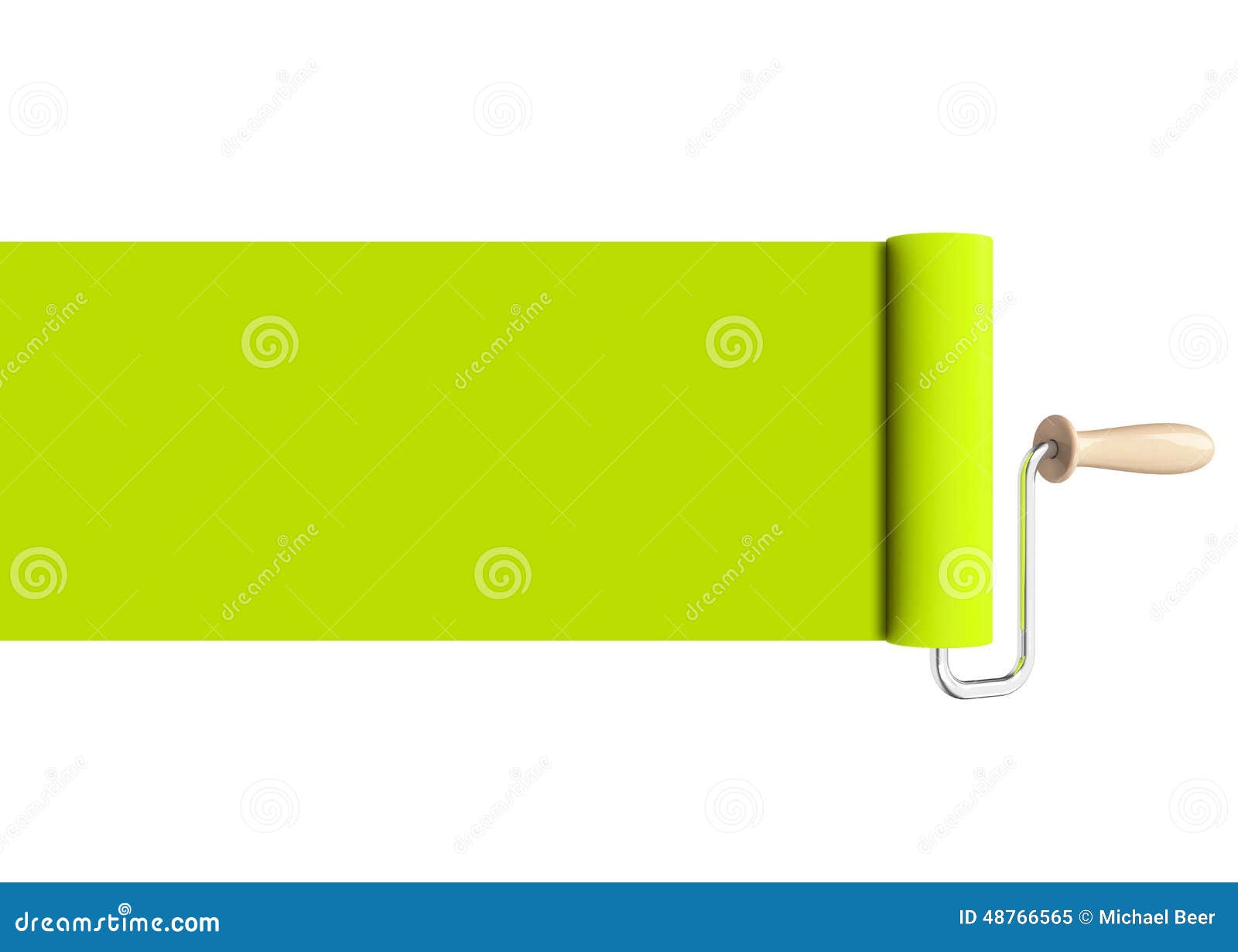 Green paint roller stock illustration. Illustration of decorate - 48766565