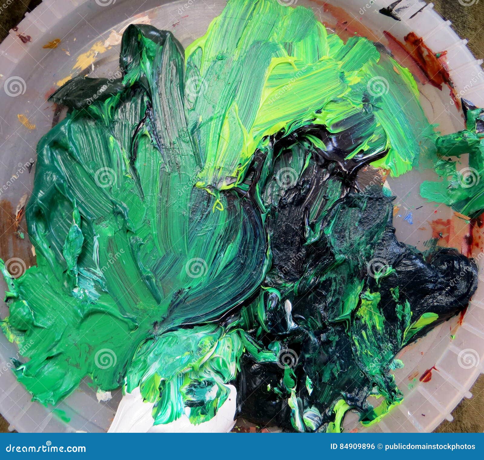 Green Paint Smear Picture. Image: 84909896