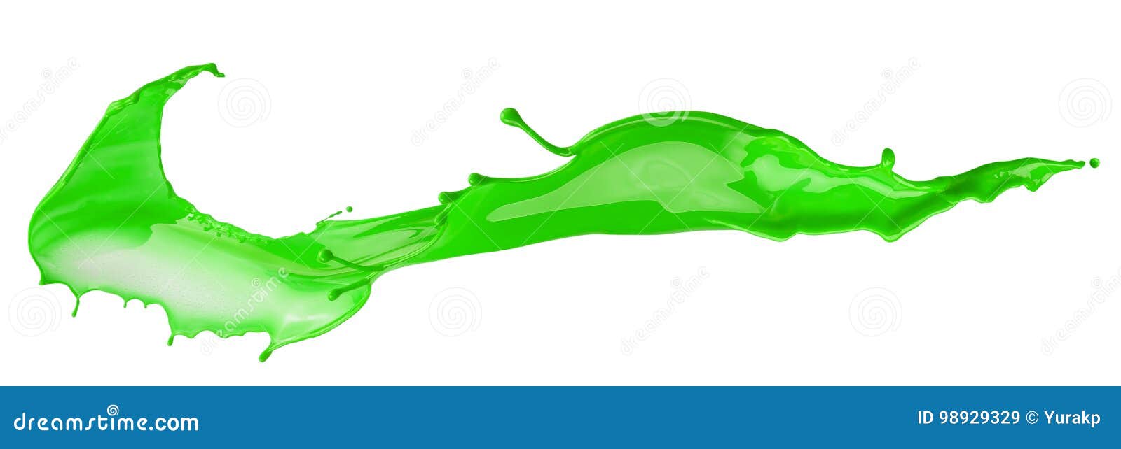 Green Paint Splash Isolated on a White Background Stock Image - Image ...