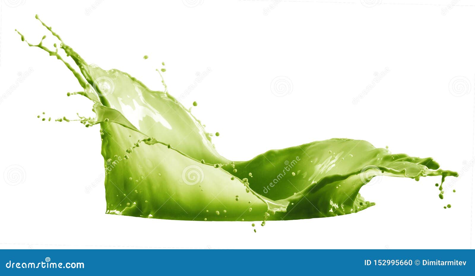 Green Paint Splash Isolated on White Background Stock Photo - Image of ...