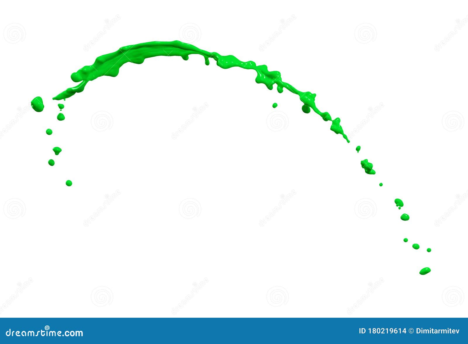 Green Paint Splash Isolated on White Background Stock Illustration ...