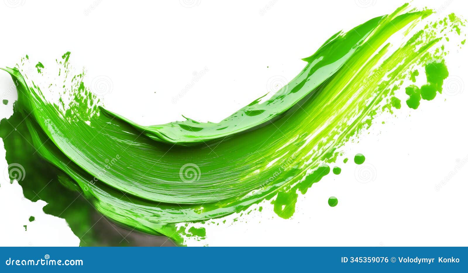 Green Paint Splash on Transparent Background, Creative Art Concept ...