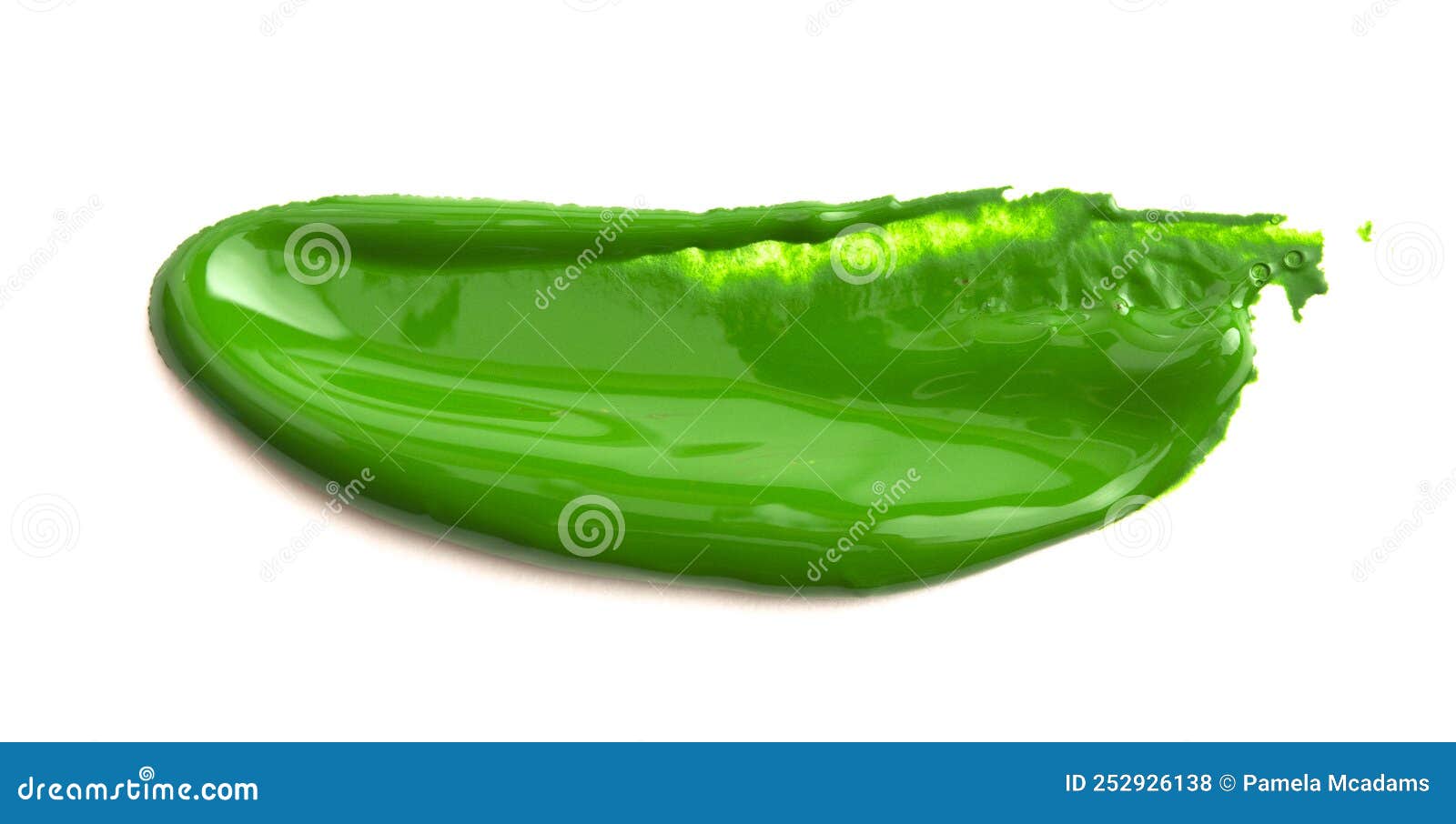 A Green Paint Swatch on a White Background Stock Photo - Image of ...