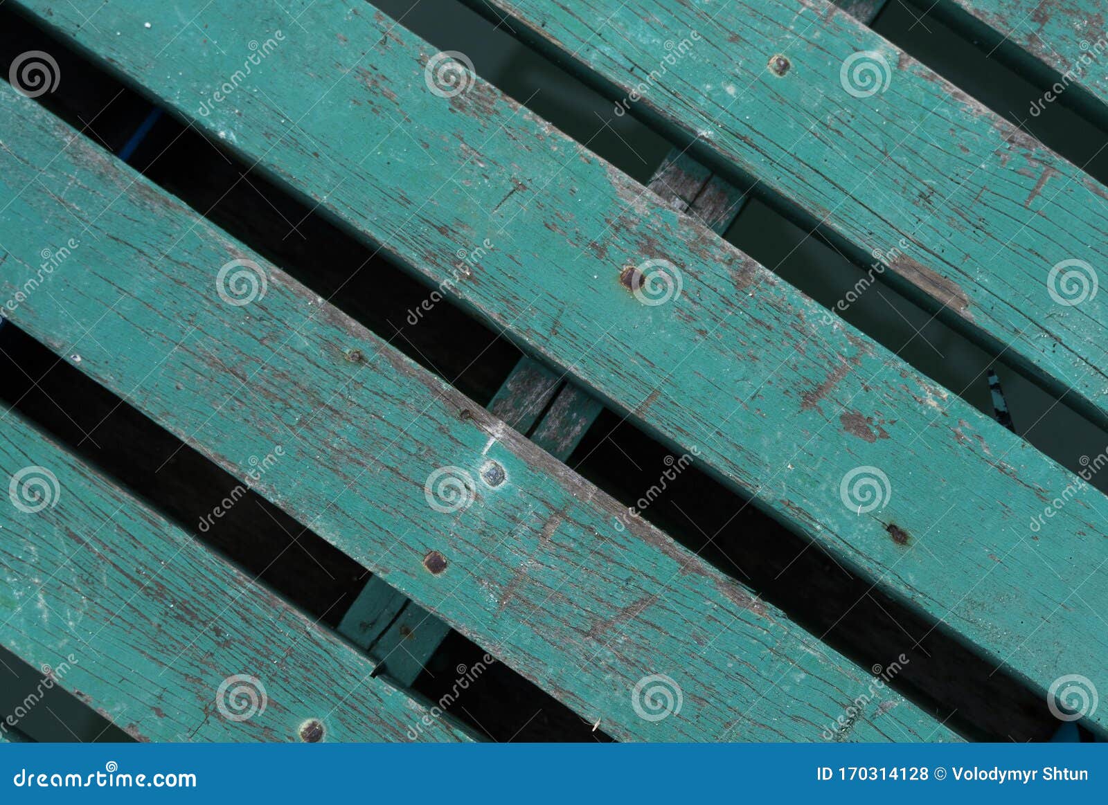 Green Painted Wooden Fence, Background or Texture. Stock Photo - Image ...