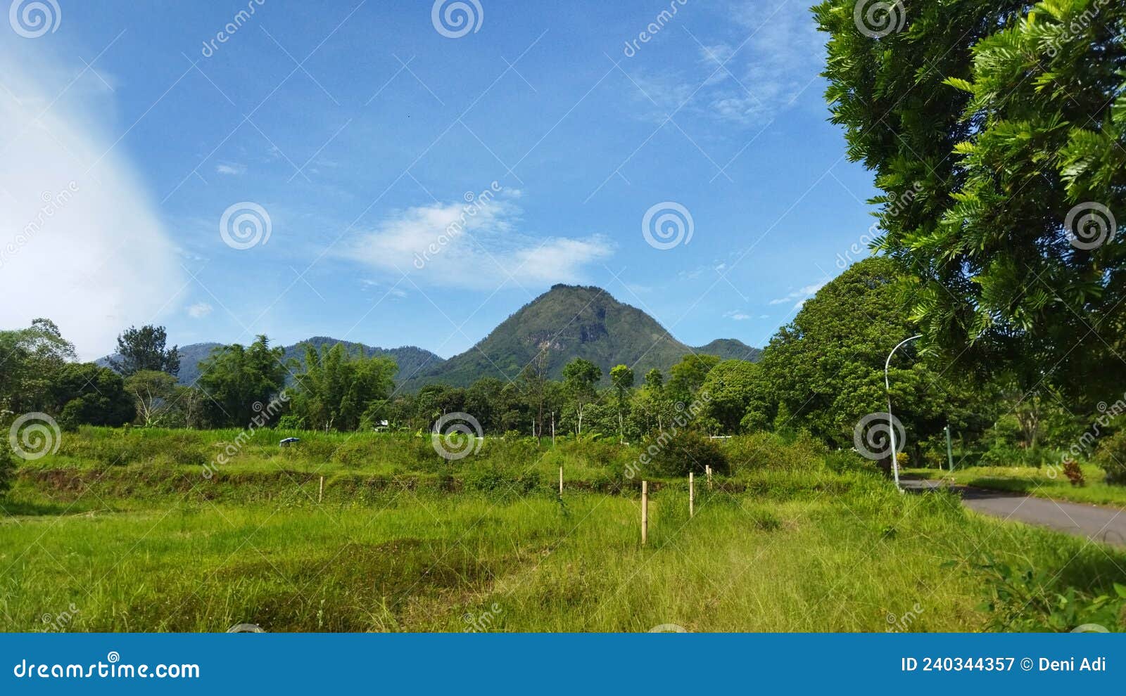 A Green Panorama Seen on the Slopes of Mount Panderman. Stock Image ...