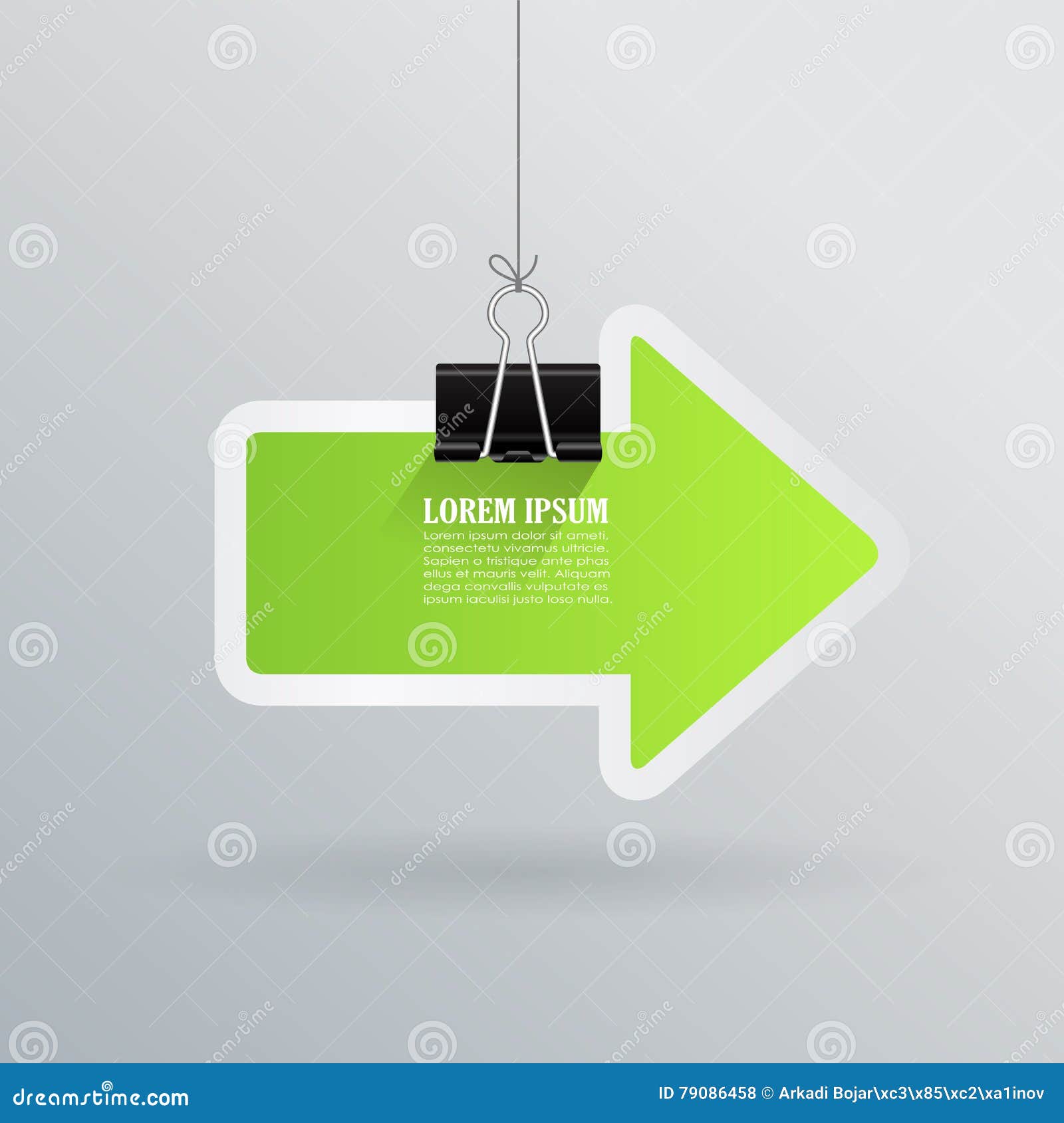 Green paper arrow stock vector. Illustration of decoration - 79086458
