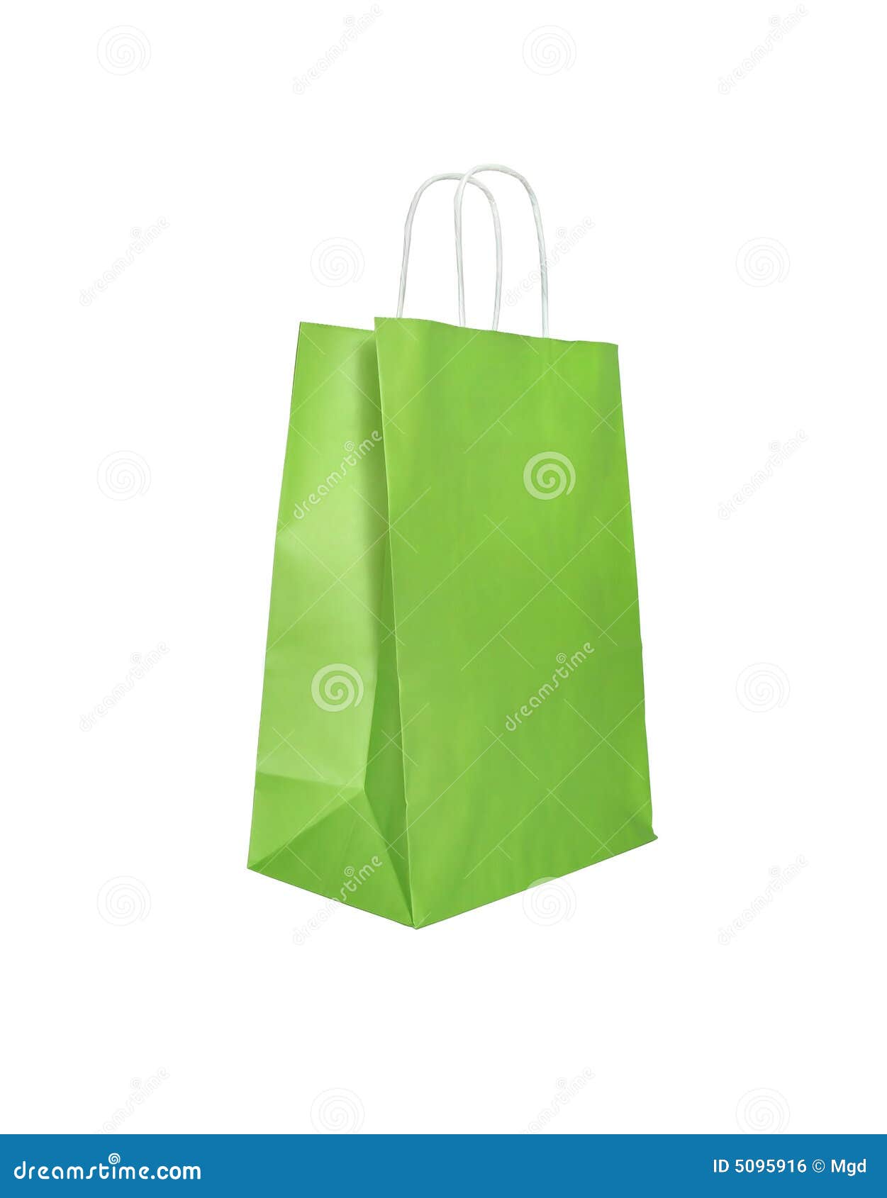 Green paper bag stock photo. Image of white, present, design - 5095916