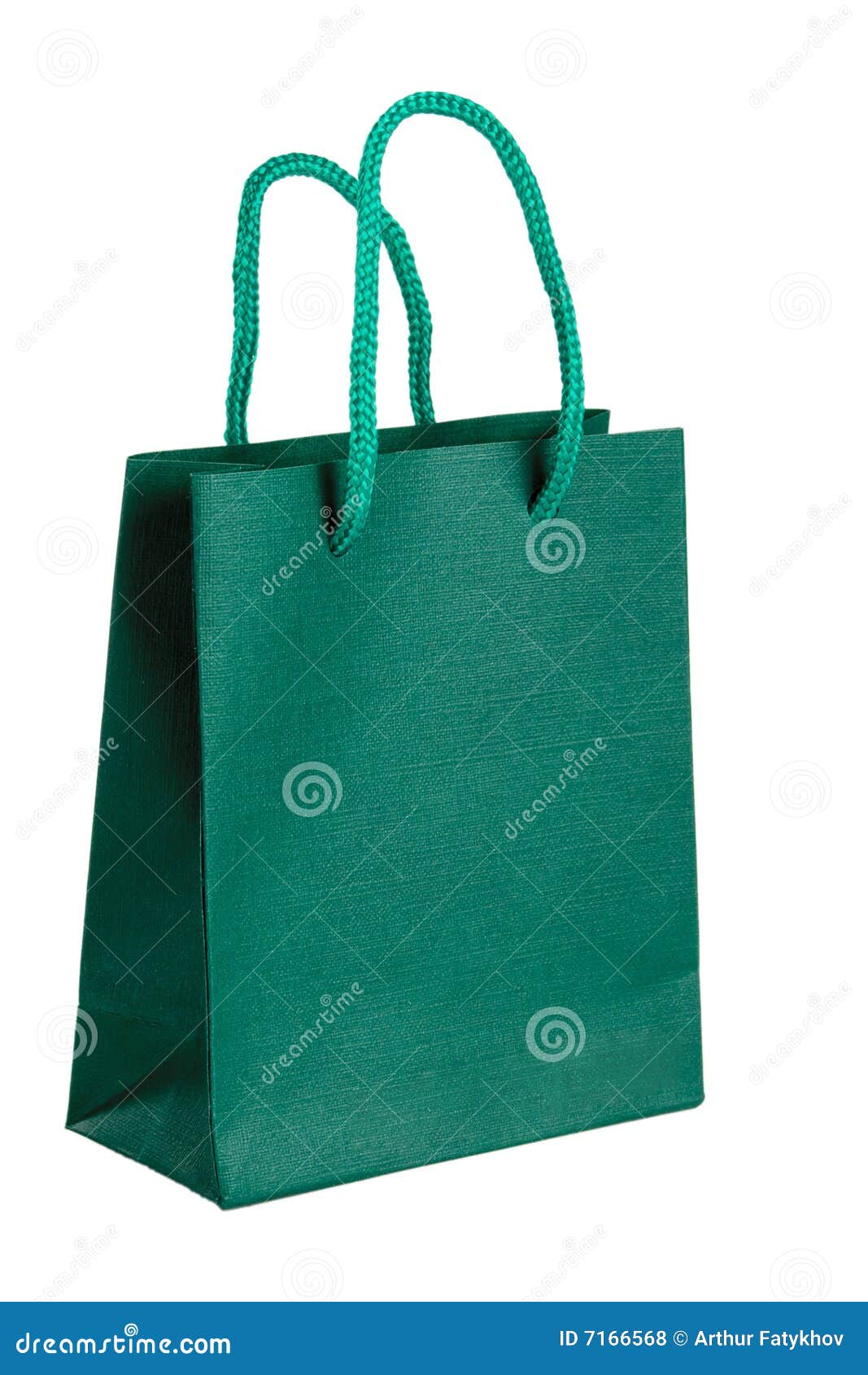 Green paper-bag. stock photo. Image of carrying, buying - 7166568