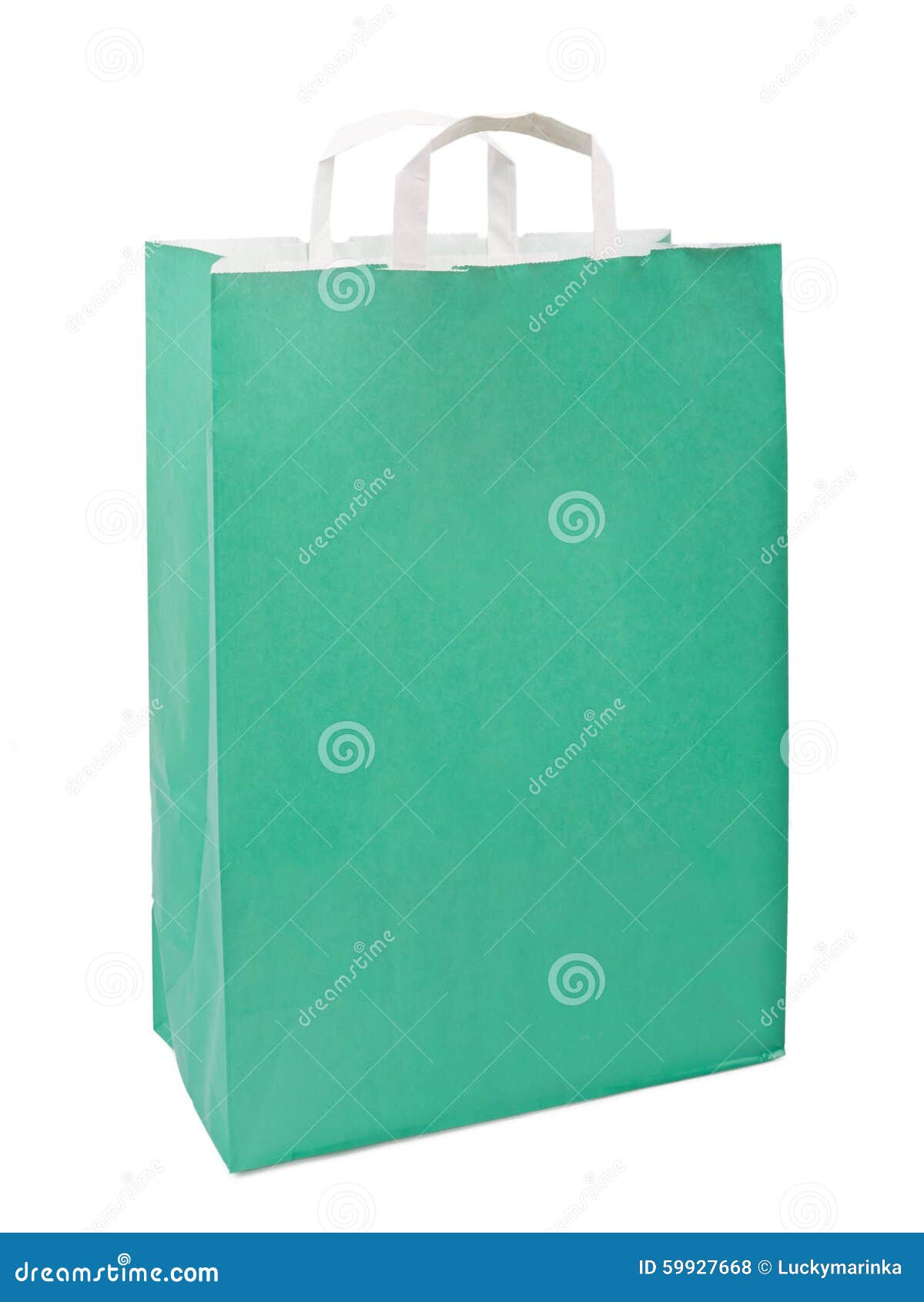 Green paper bag. stock photo. Image of groceries, commercial - 59927668