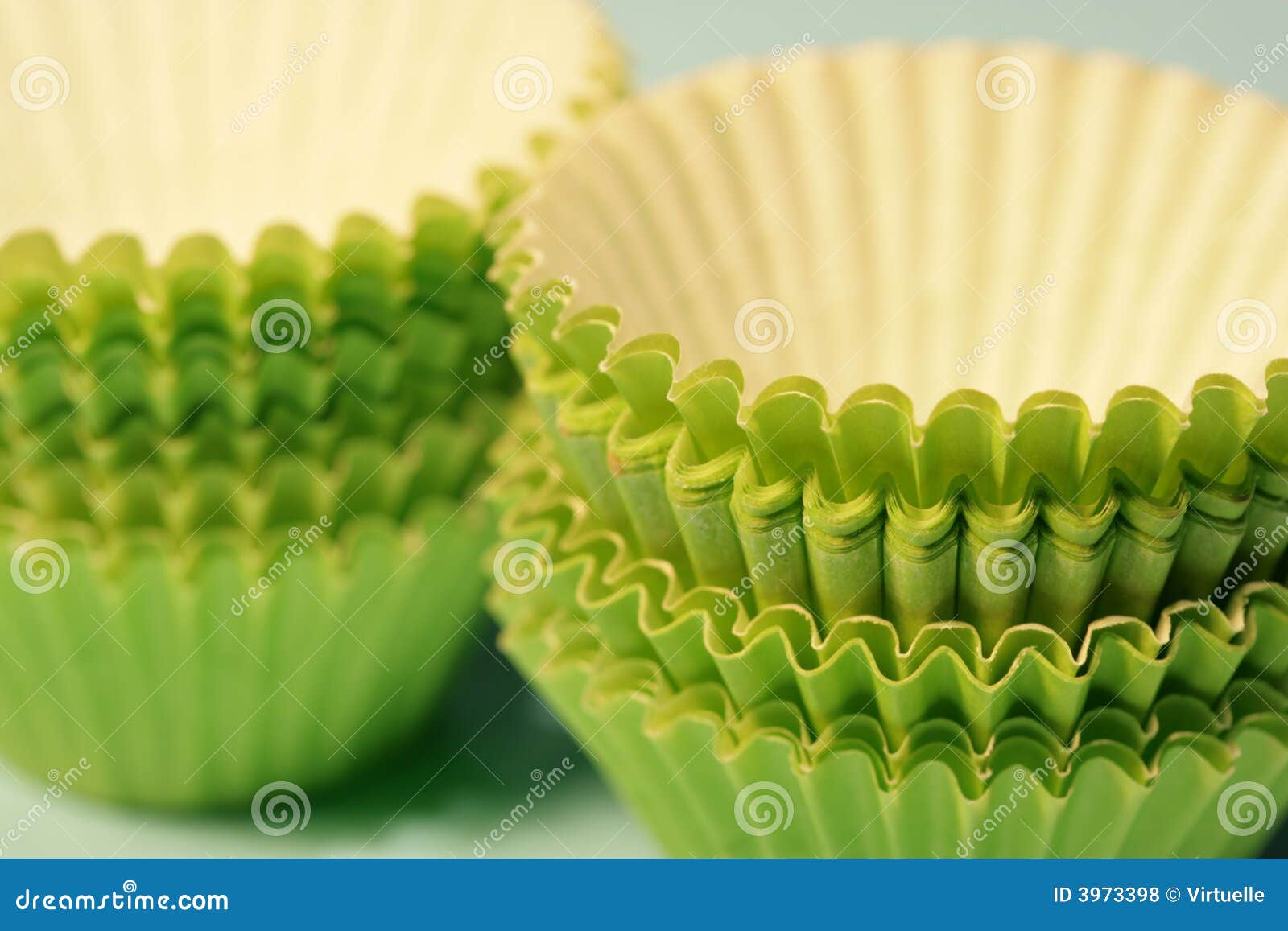 Green paper baking cups stock photo. Image of white, bakingcup - 3973398