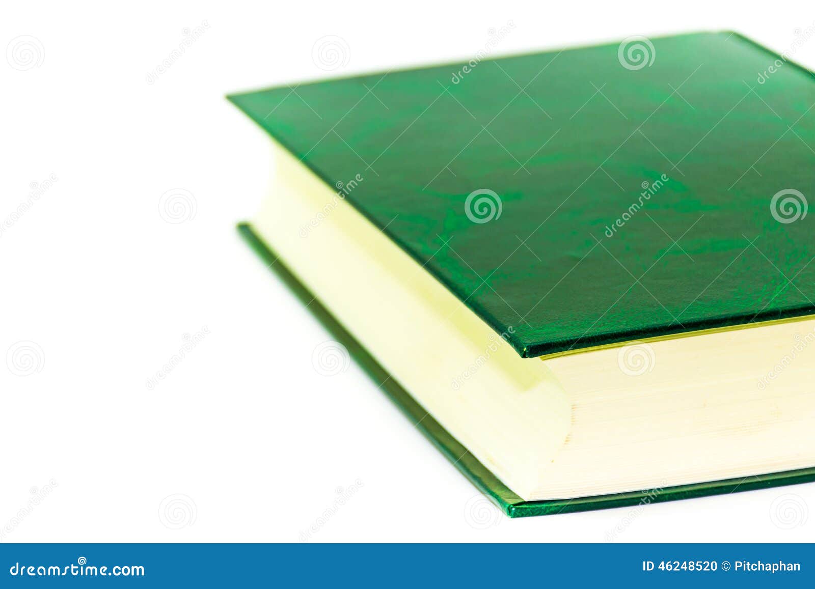 Green Paper Book Isolated on White Background Stock Photo - Image of ...