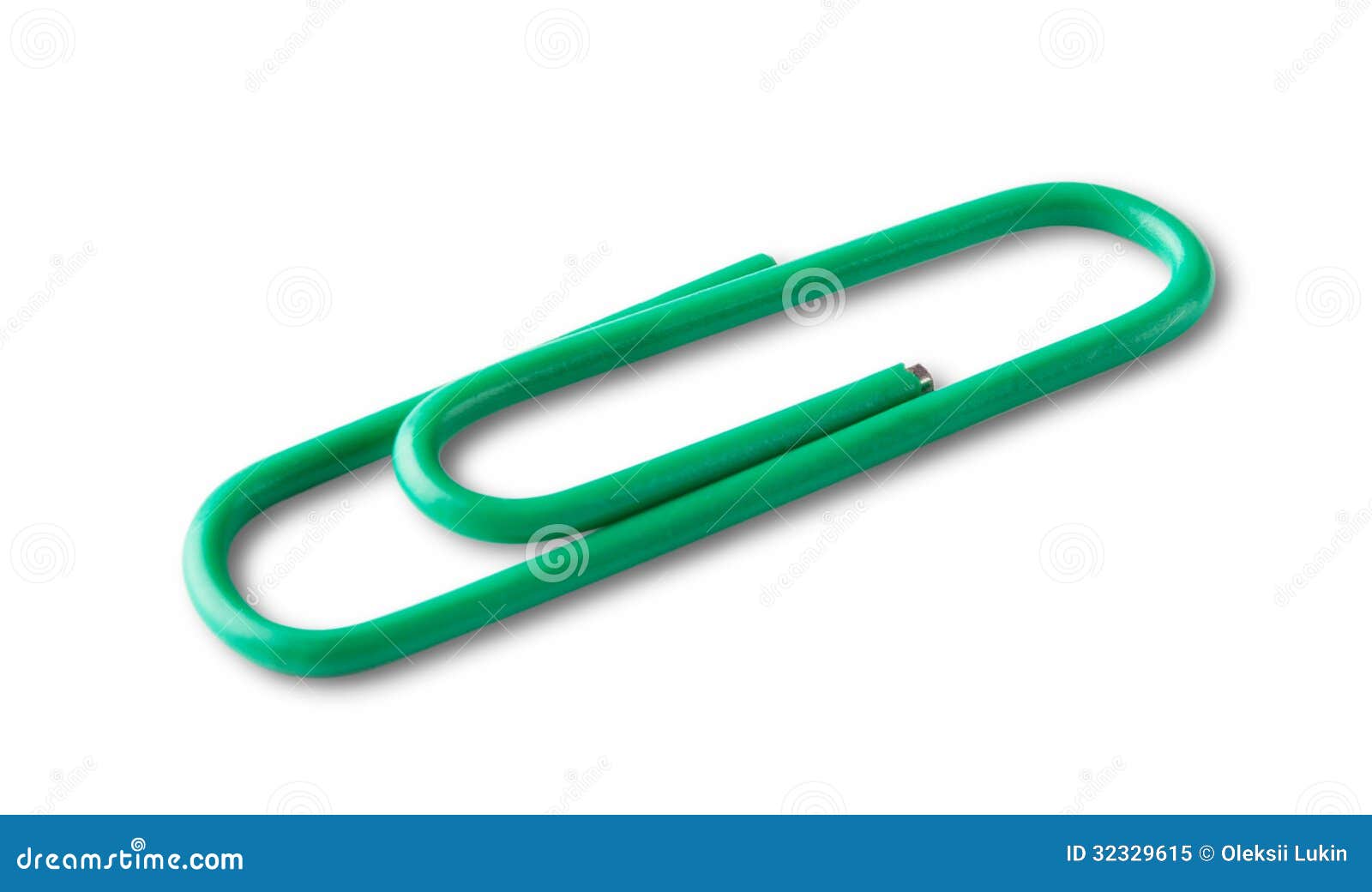 Green paper clip stock image. Image of metal, wire, school - 32329615