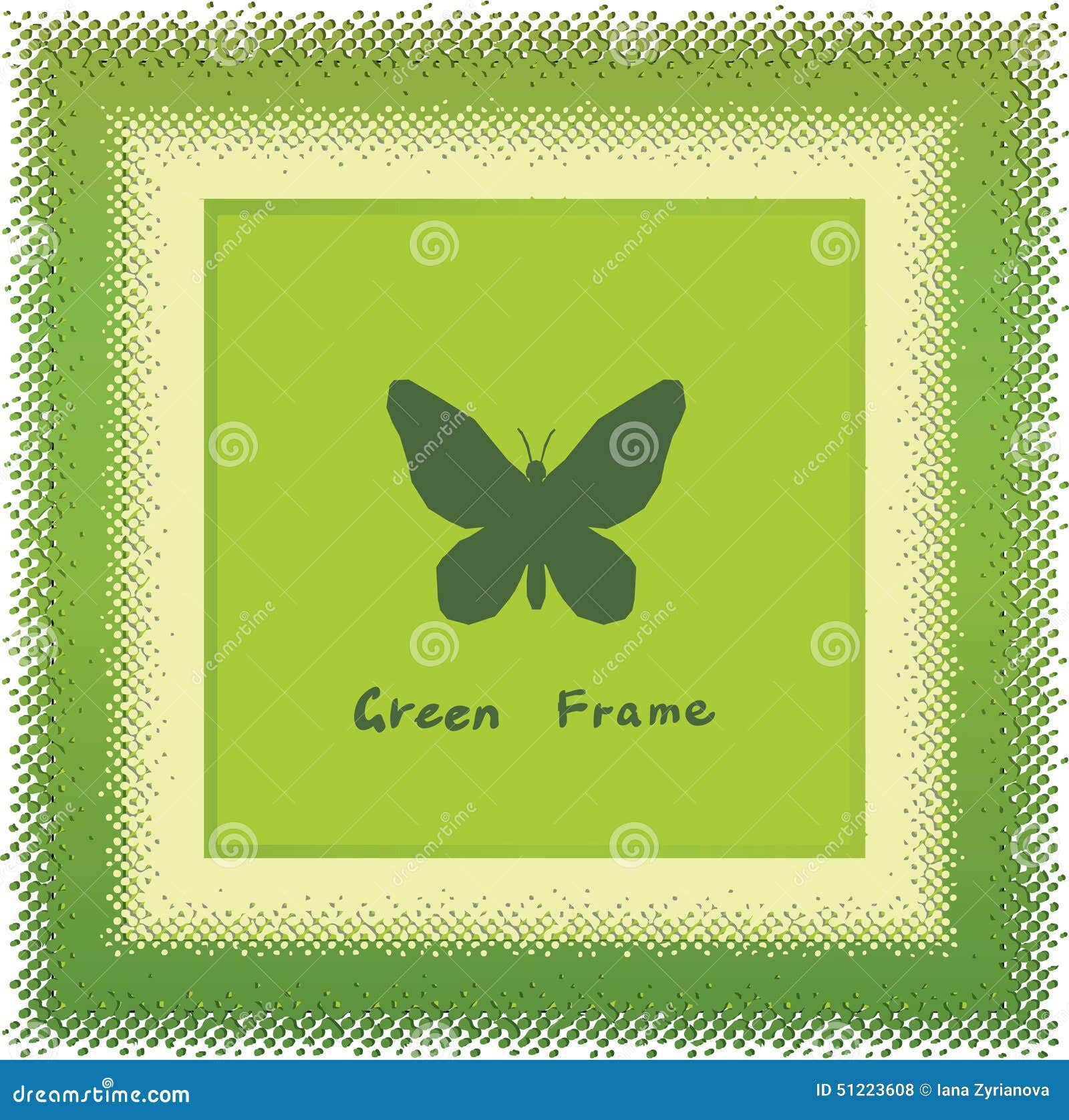 Green paper frame stock vector. Illustration of background - 51223608