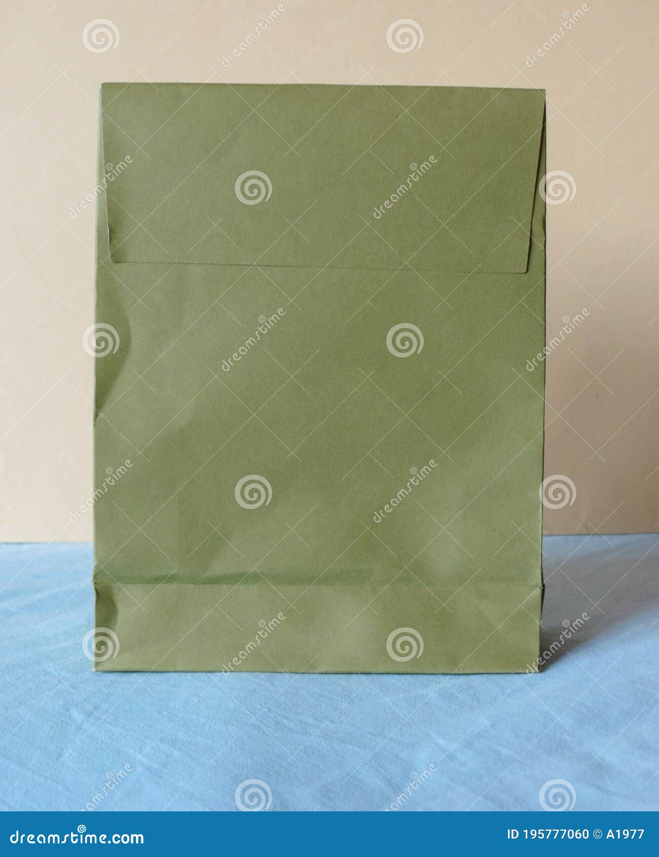 A green paper packet stock photo. Image of product, green - 195777060