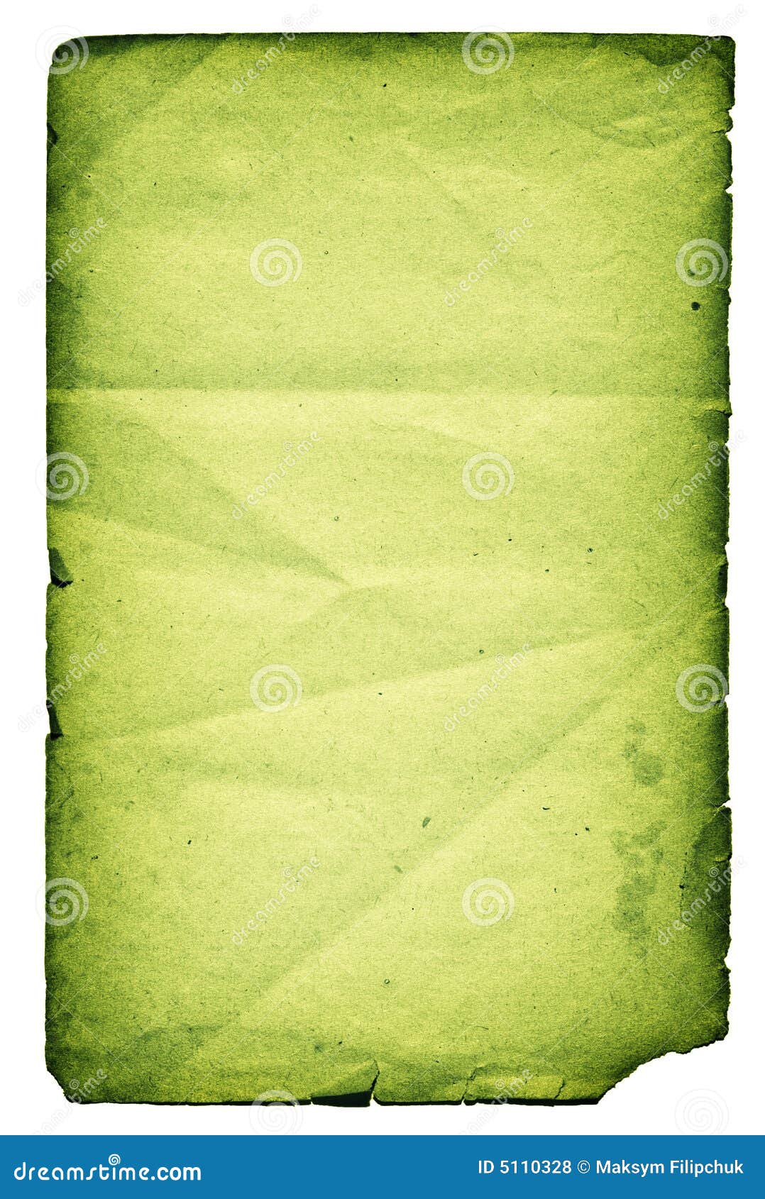 Green paper page,isolated stock photo. Image of grunge - 5110328