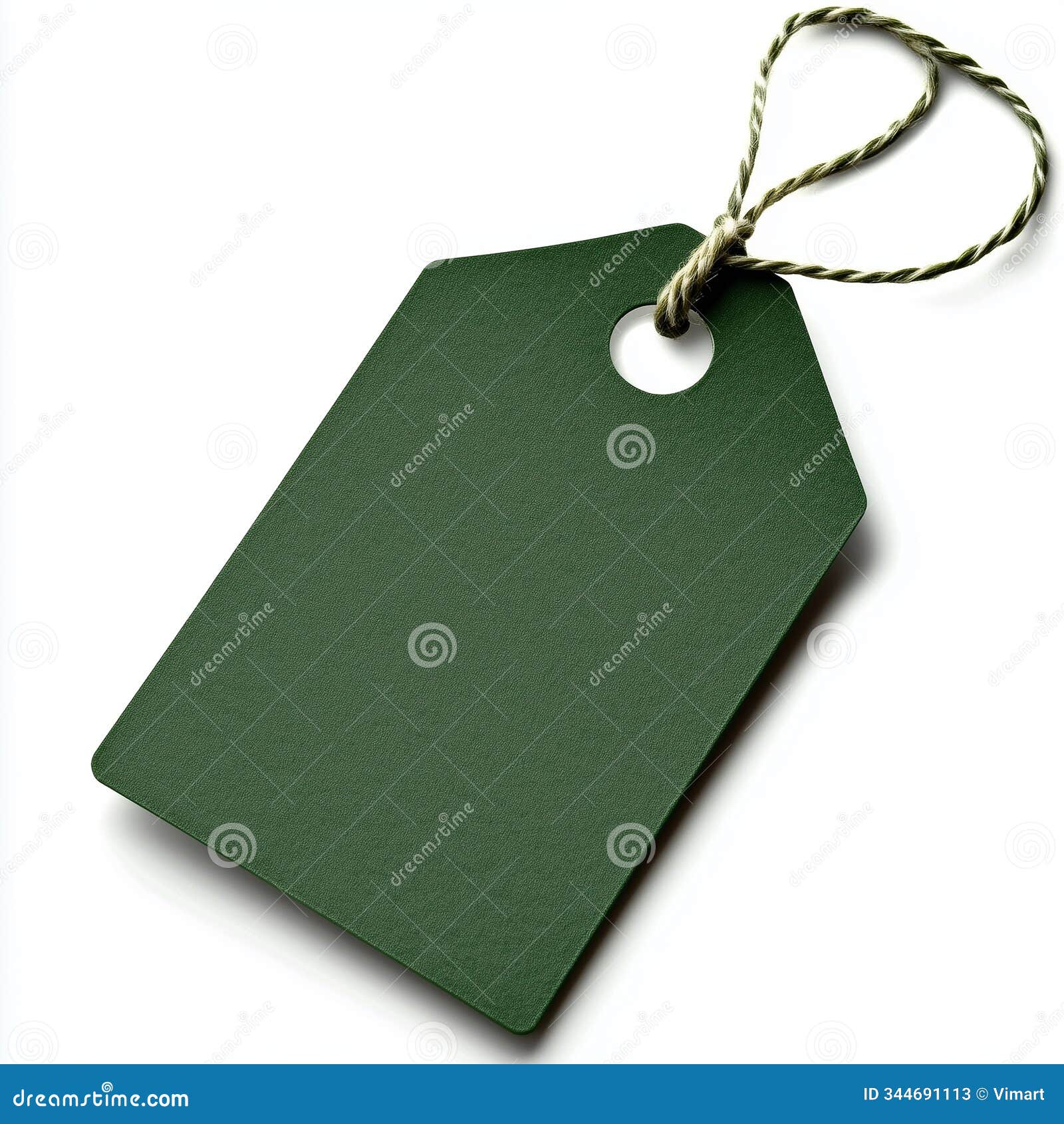 Green Paper Tag, Tied with a Jute String, Provides a Clean and ...