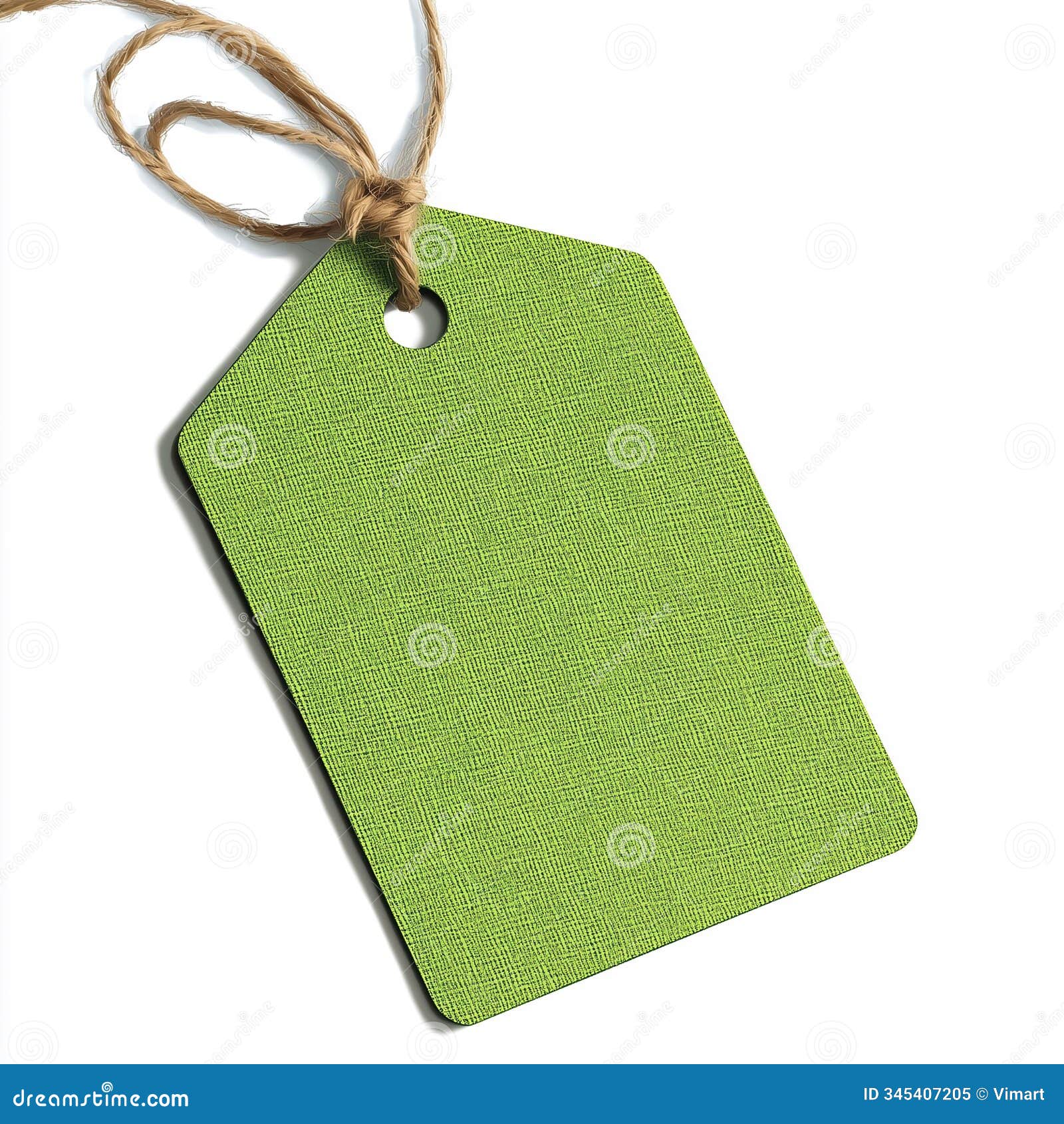 Green Paper Tag, Tied with a Jute String, Provides a Clean and ...
