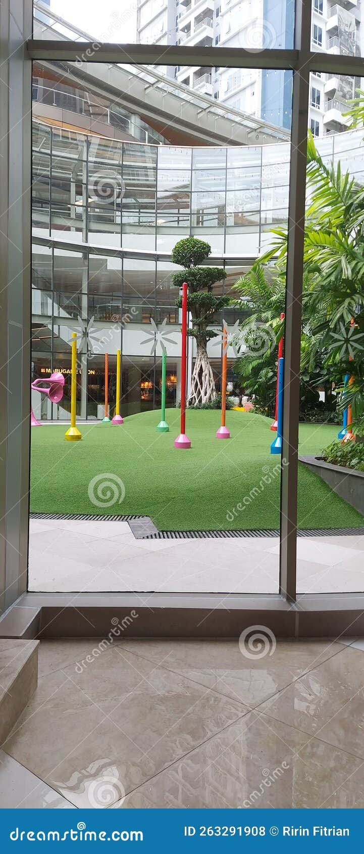Green Park Playground Fancy Equipment Stock Photo - Image of green ...