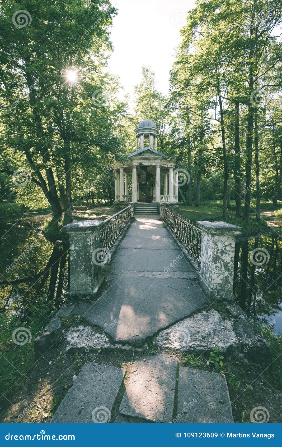 Green Park with Walkways - Vintage Green Effect Stock Image - Image of ...