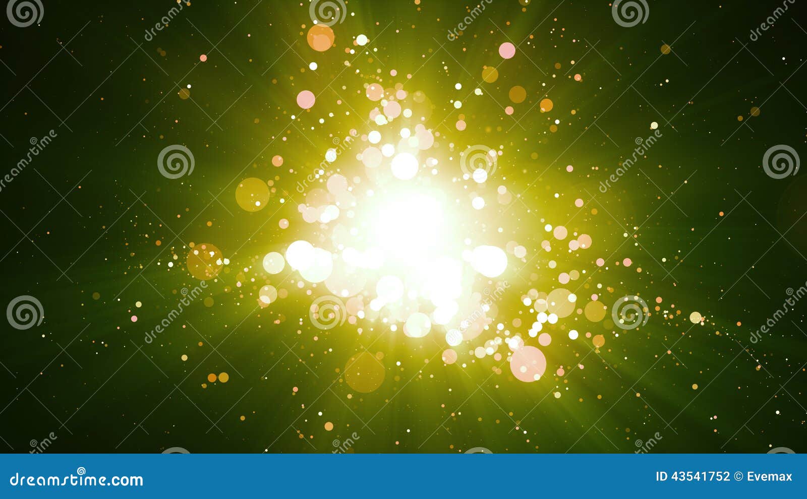 Green Particles Abstract Background Stock Illustration - Illustration ...