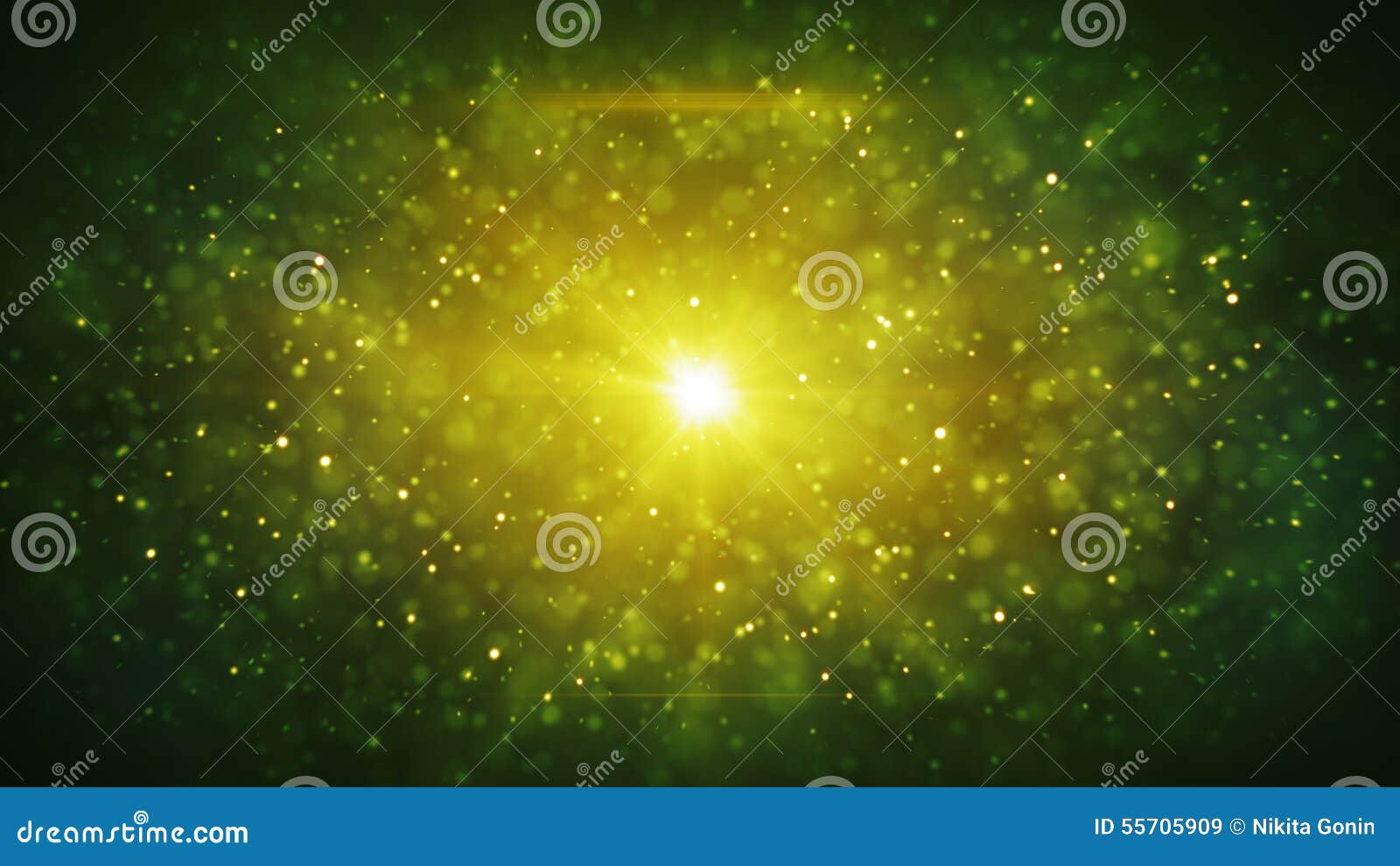 Green Particles Blizzard Abstract Background Stock Illustration ...