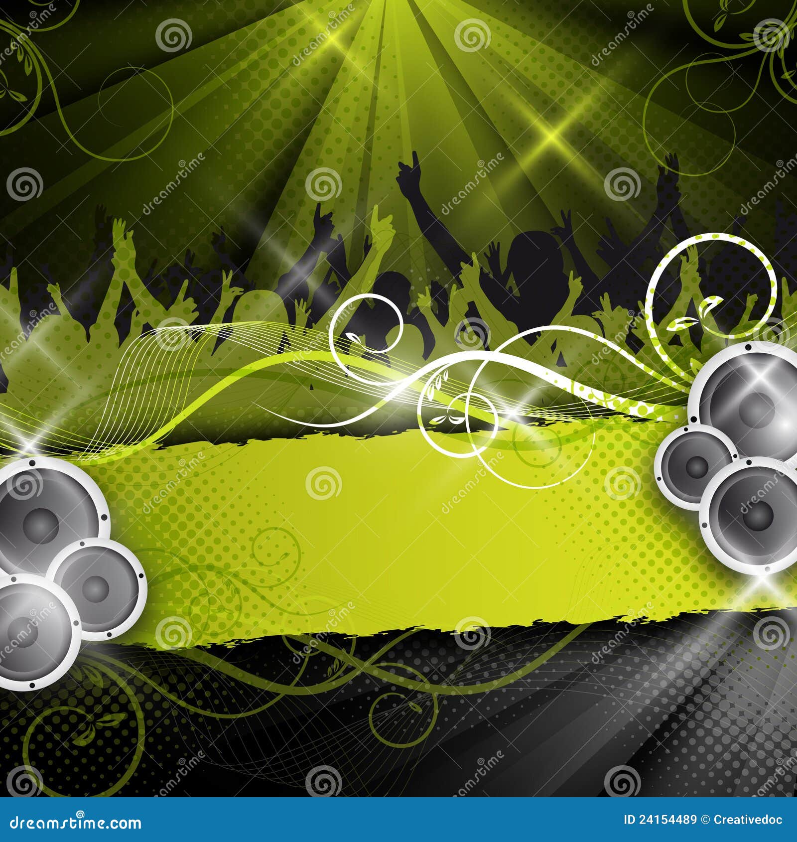 Green party design stock vector. Illustration of element - 24154489
