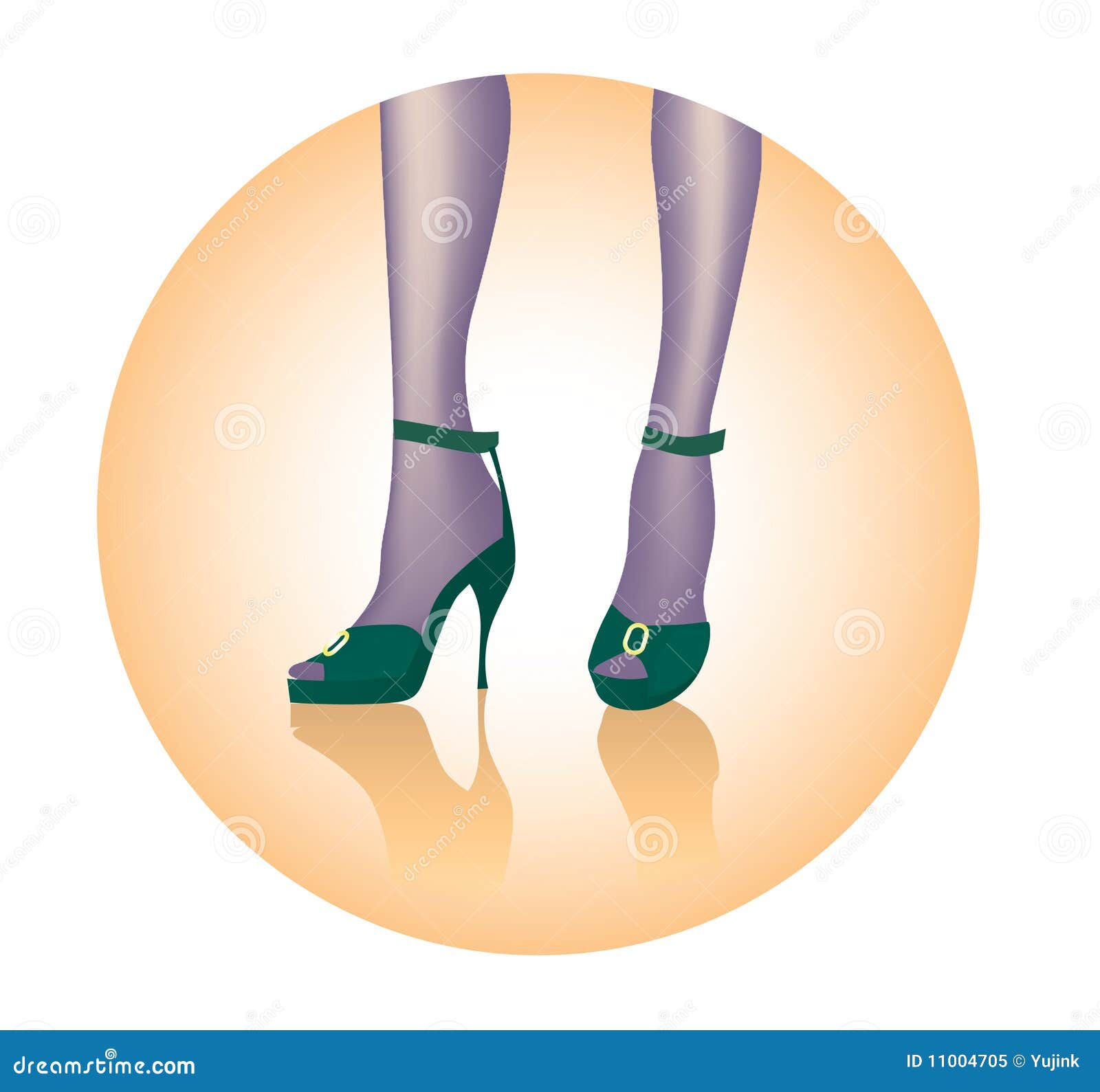 Green Party Shoes stock vector. Illustration of female - 11004705