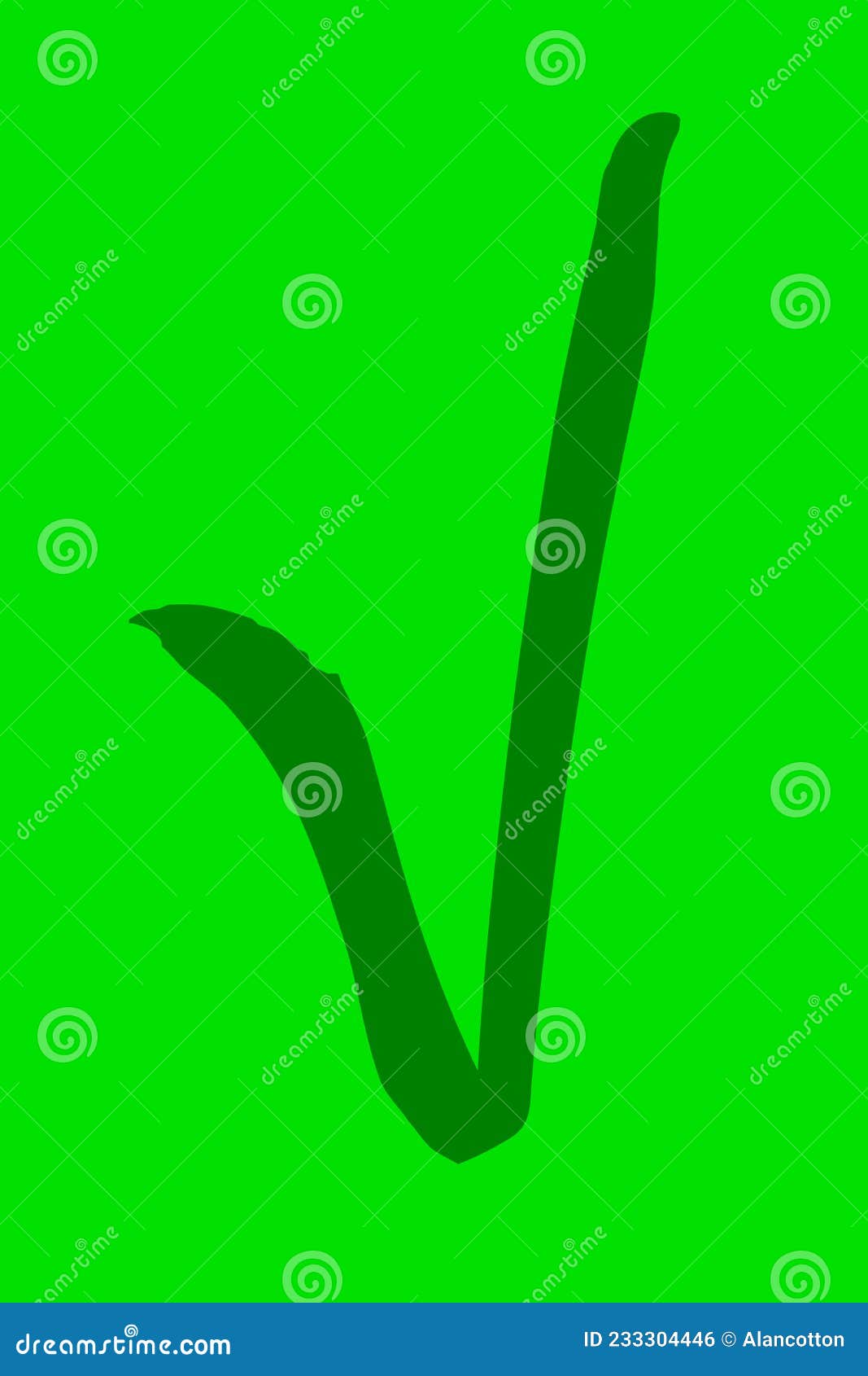 Green Tick Box stock vector. Illustration of cartoon - 233304446
