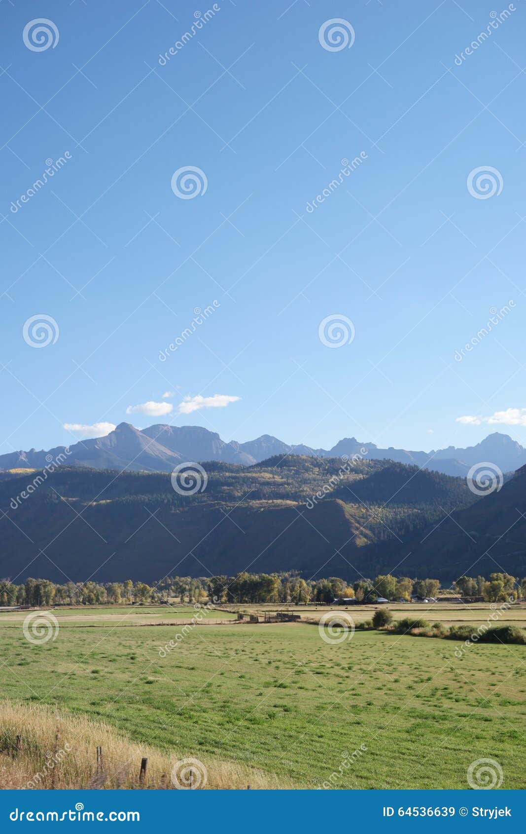 Green Pasture Near Mountains Stock Image - Image of remote, topography ...