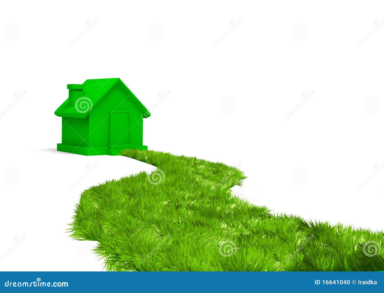 Green path to a new home stock illustration. Illustration of ecology ...