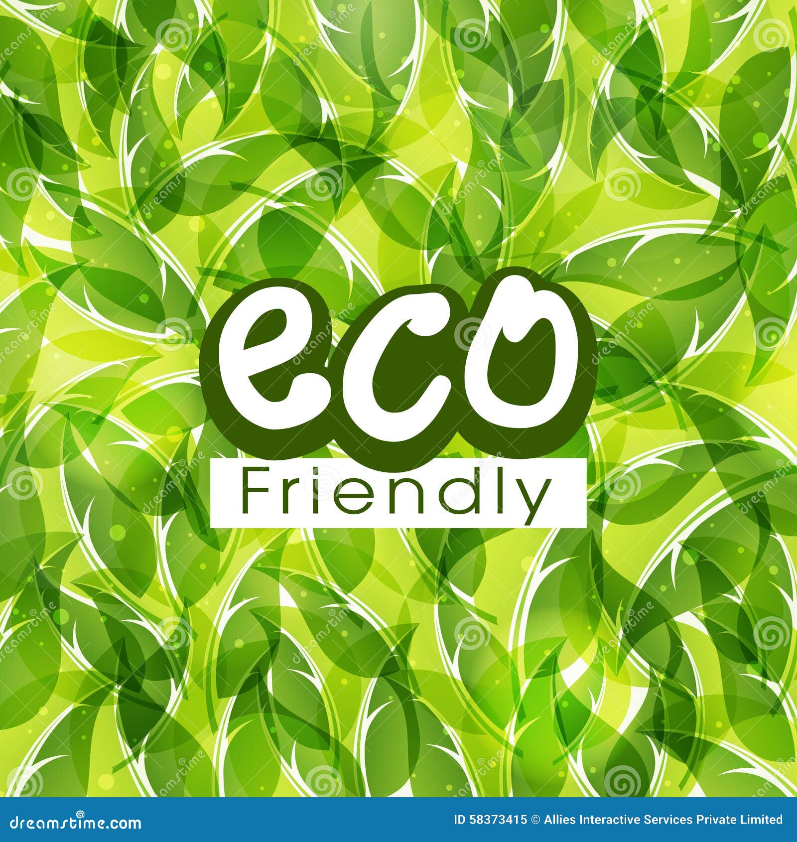 Green Pattern for Eco Friendly. Stock Illustration - Illustration of ...
