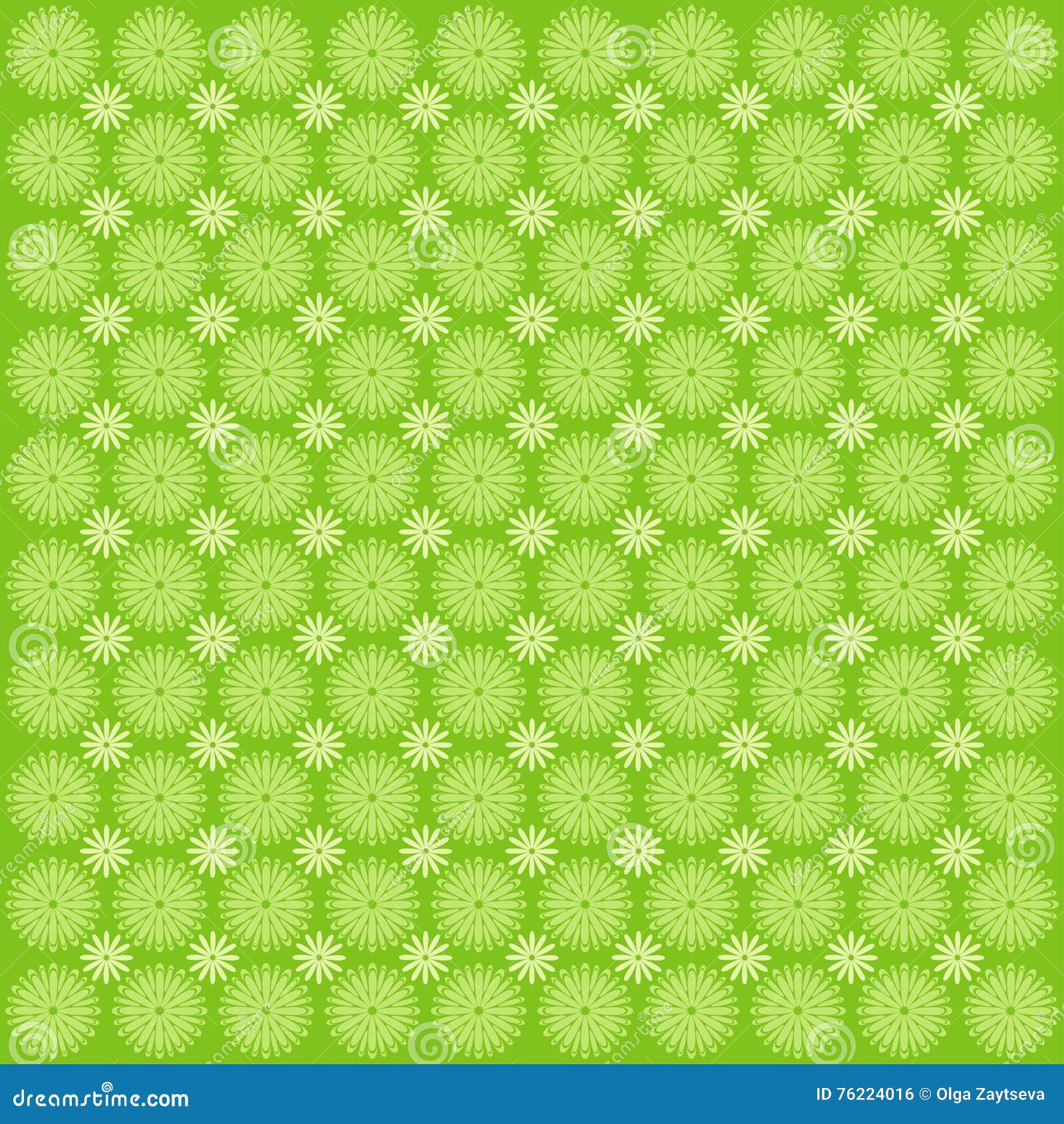 Green pattern with flowers stock illustration. Illustration of floral ...