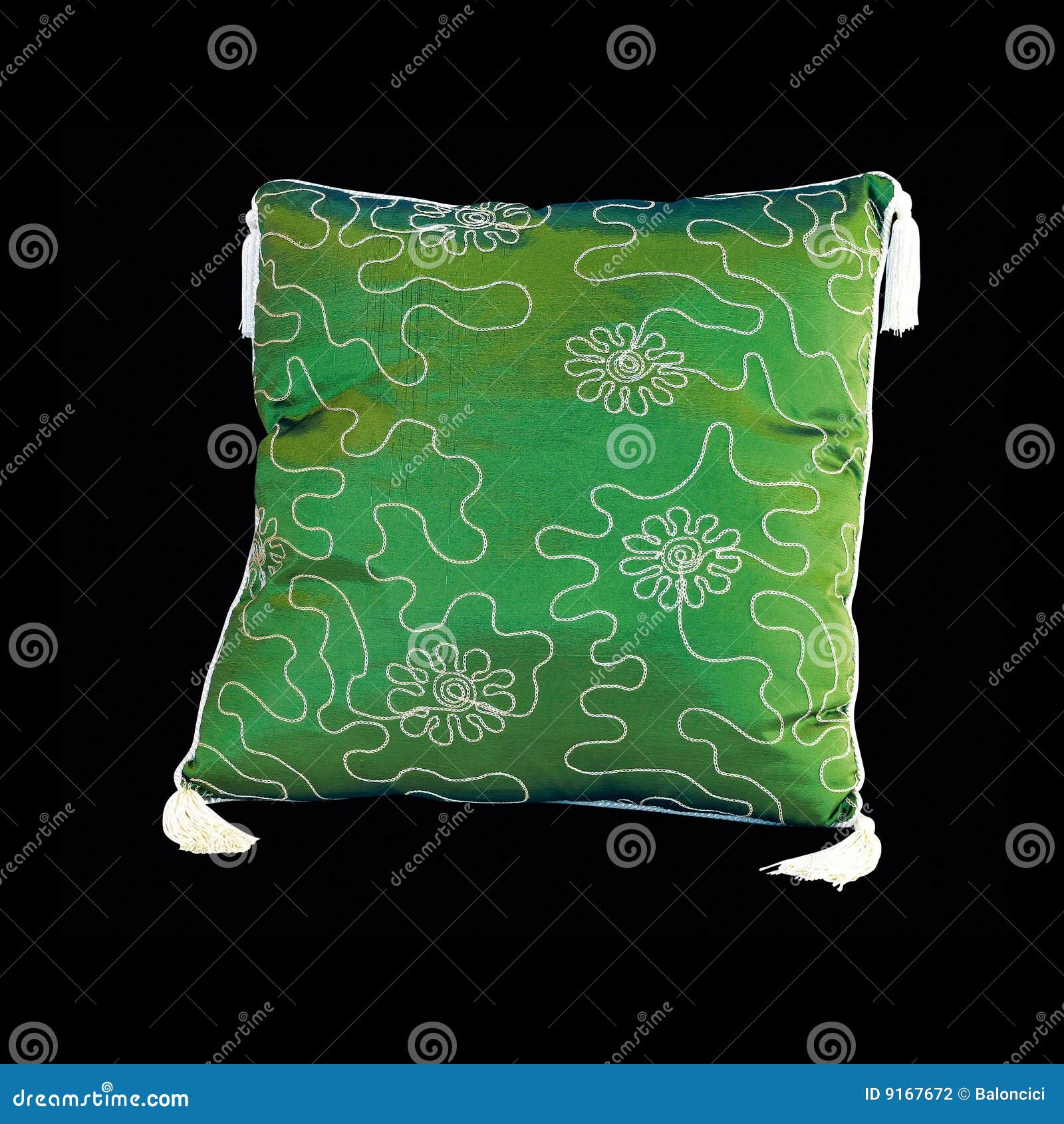 Green pattern pillow stock photo. Image of decor, comfortable - 9167672