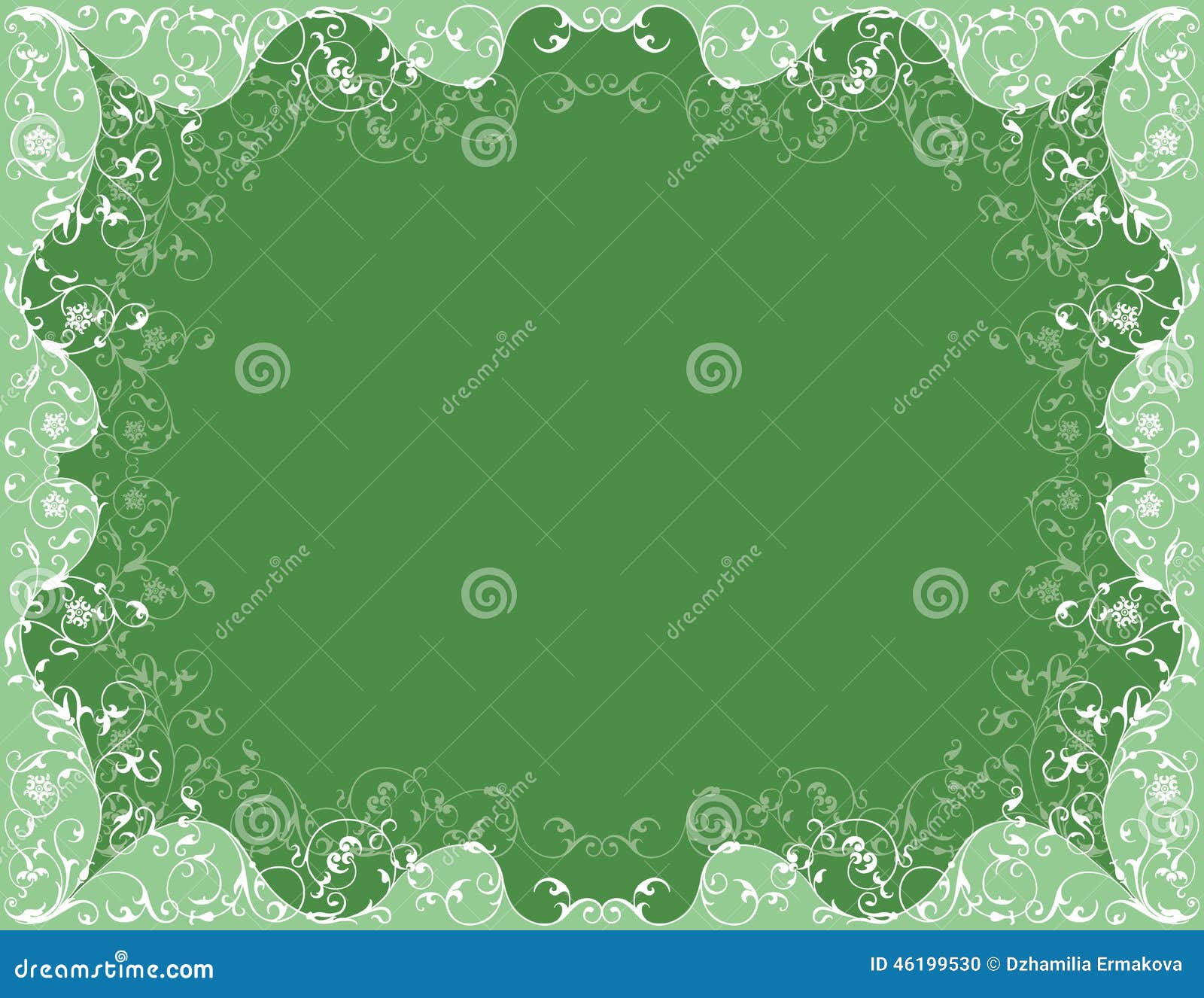 Green patterned frame stock vector. Illustration of luxury - 46199530