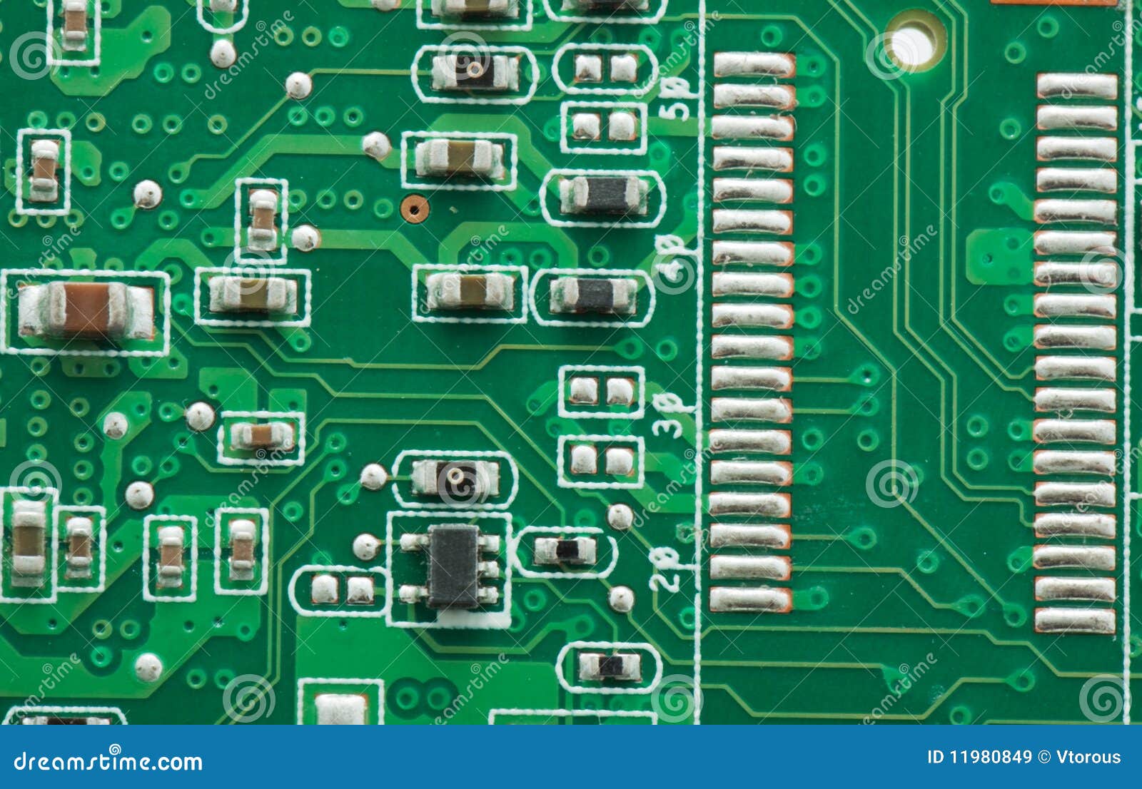 Green pcb stock image. Image of high, joints, printed - 11980849