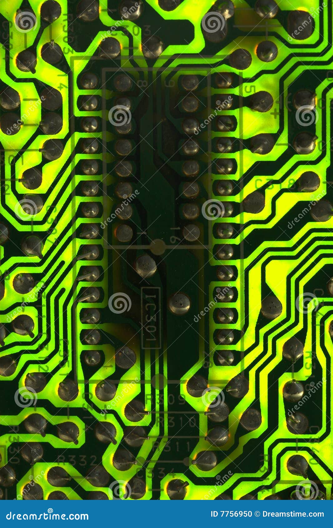 Green PCB stock photo. Image of engineering, component - 7756950