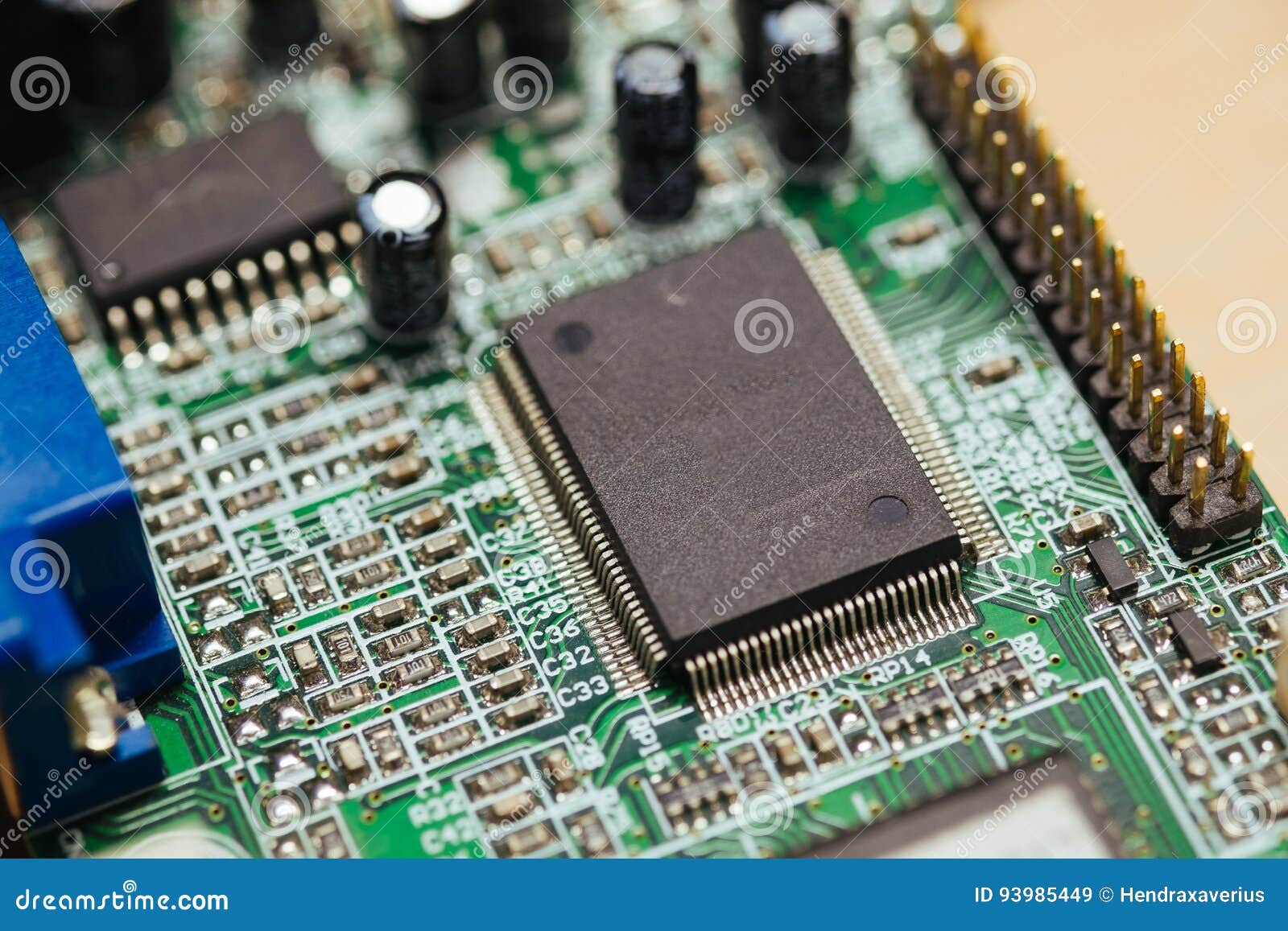 Green PCB board stock image. Image of circuit, electonic - 93985449