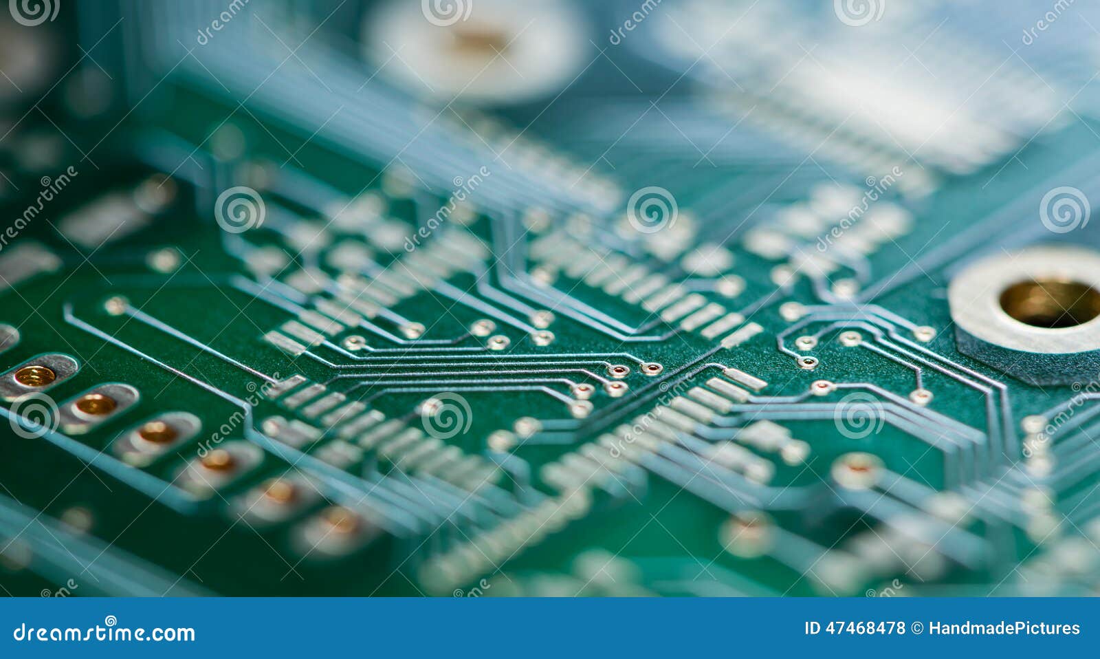 Green PCB (close-up shot) stock photo. Image of board - 47468478