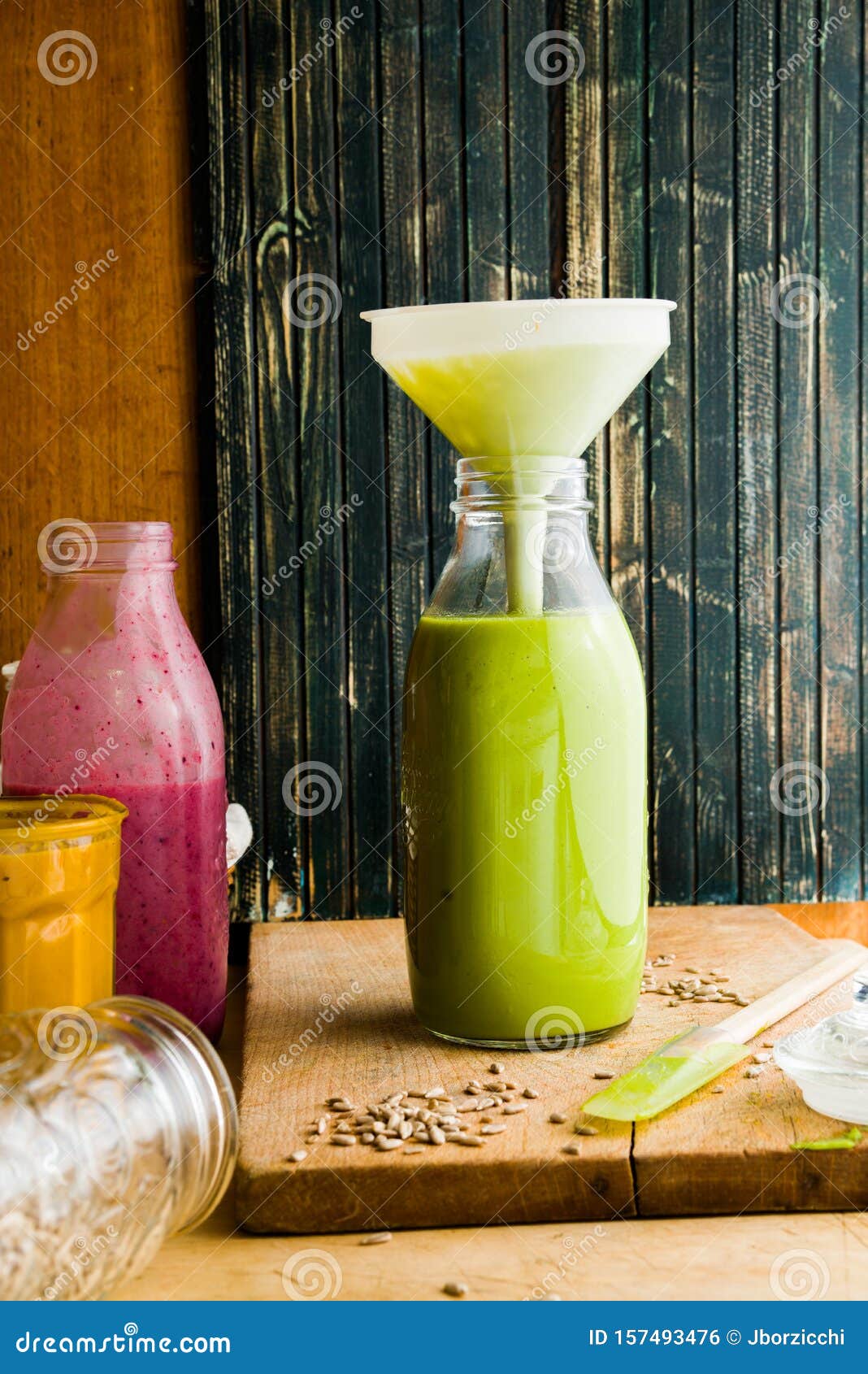 Different colored soup stock photo. Image of parsley - 157493476